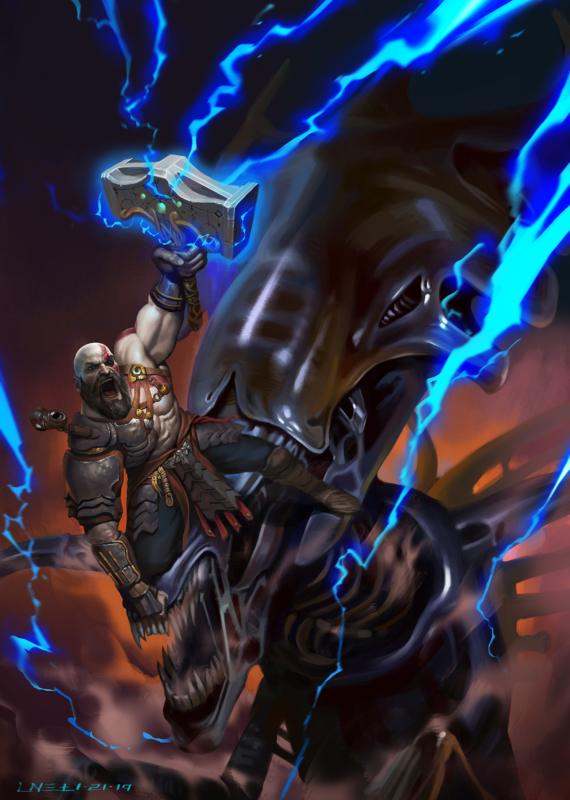 Predator Kratos , Ronnie Wong [God of War + Alien] : r/charactercrossovers