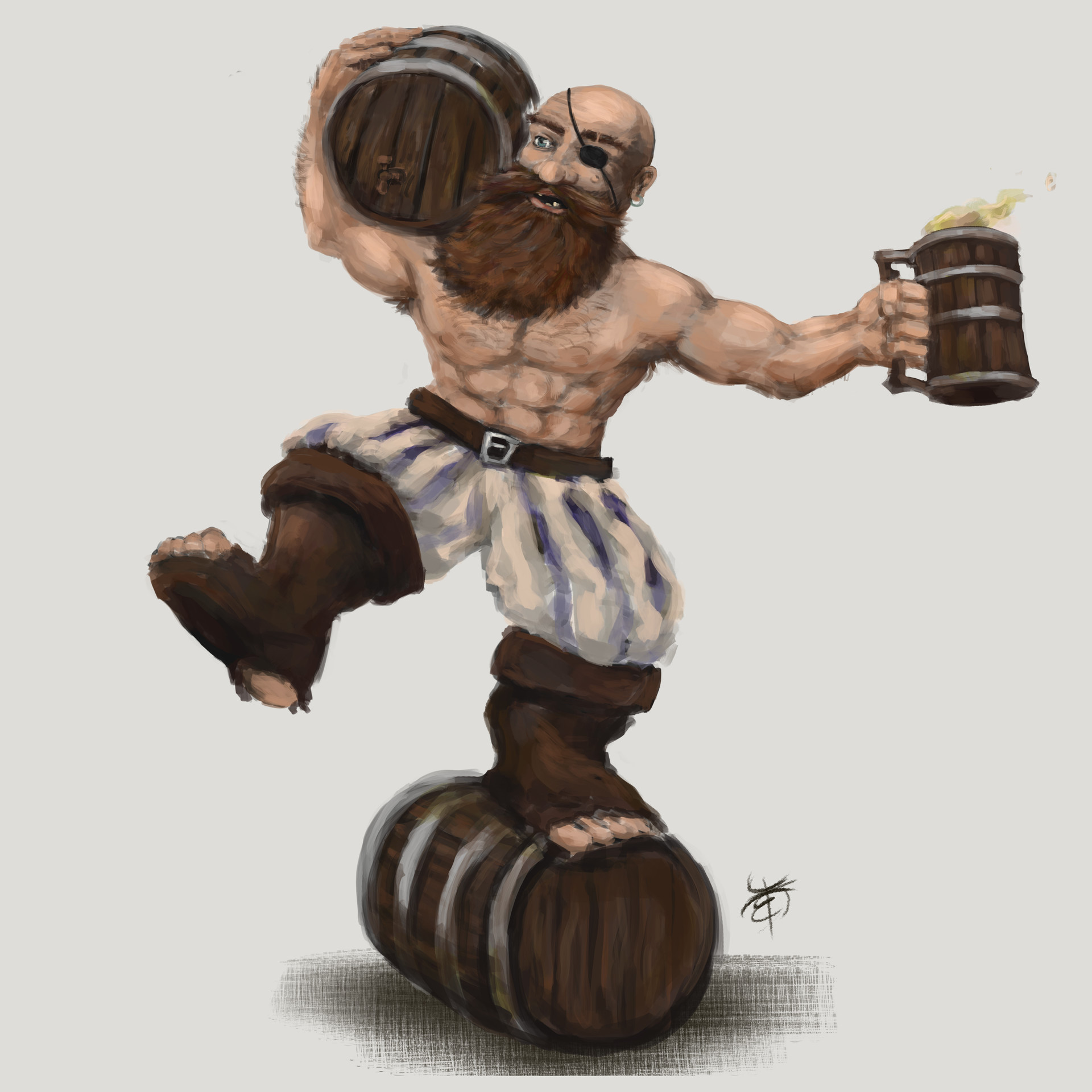 ArtStation - Drunken Dwarf!