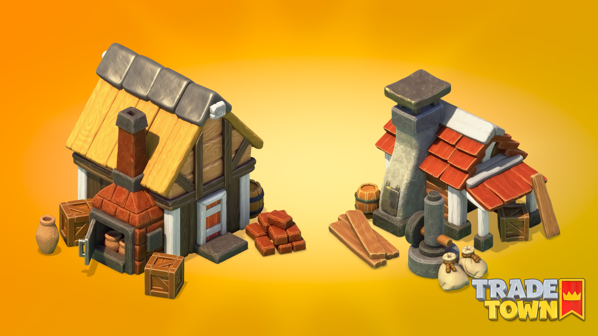 ArtStation - Trade Town - Production Buildings - 03