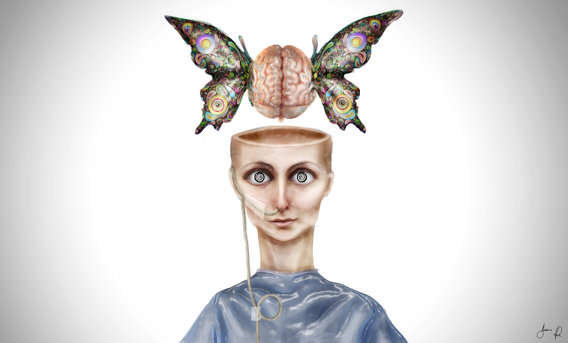 ArtStation - The uncanny reality and The old lady in blue, Doriana Re