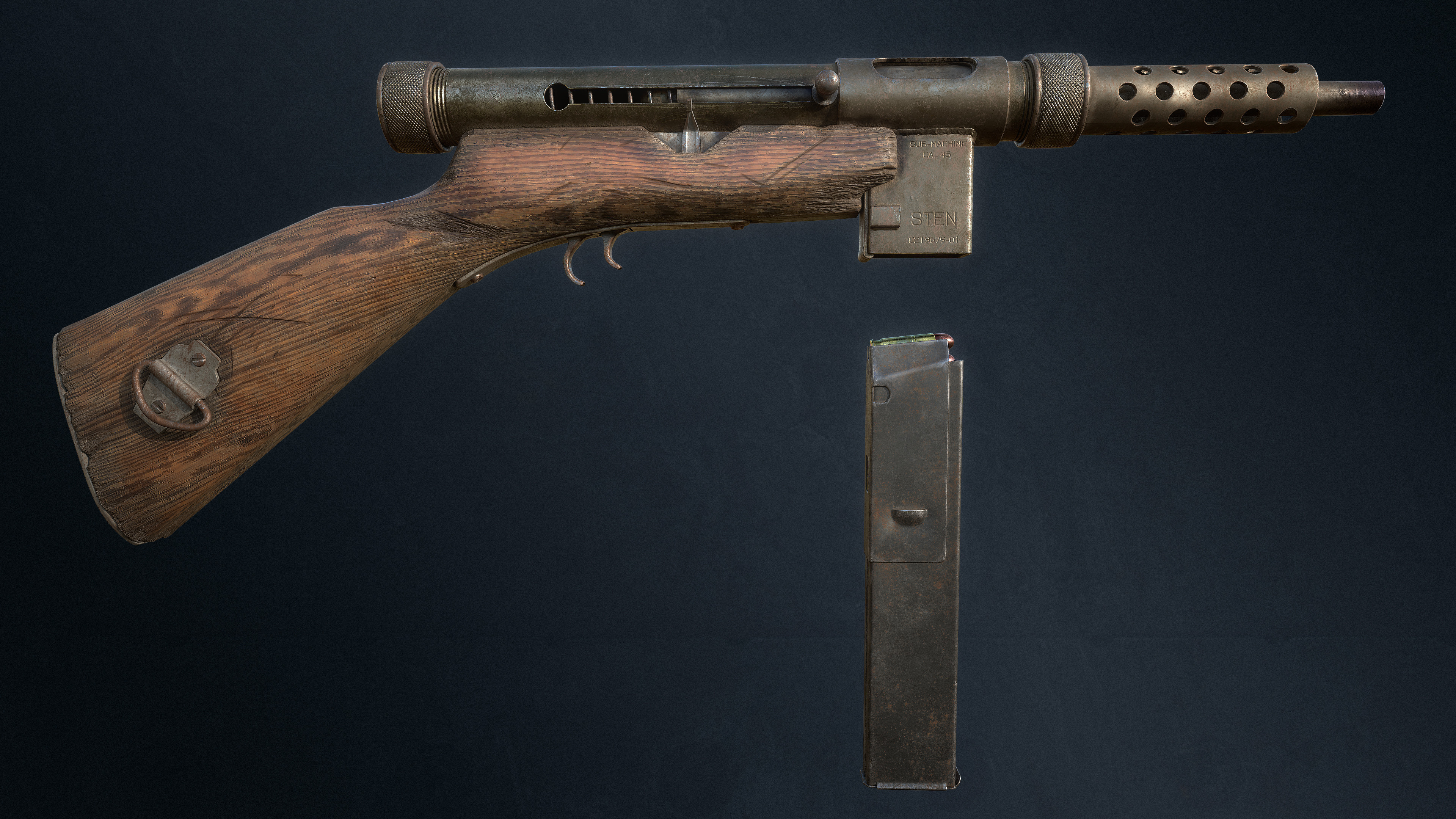 Eugene Geer - STEN styled smg
