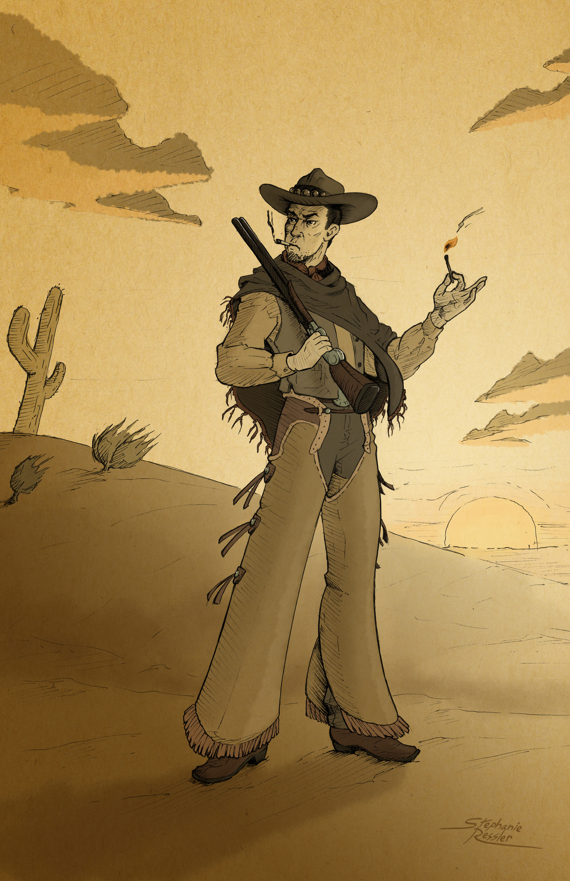 ArtStation - Cowboy In Sepia