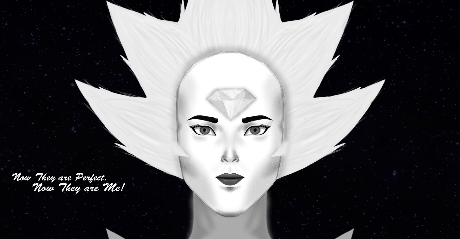 how to draw white diamond