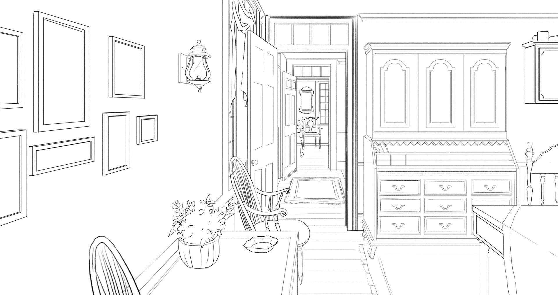 how to draw visual novel backgrounds