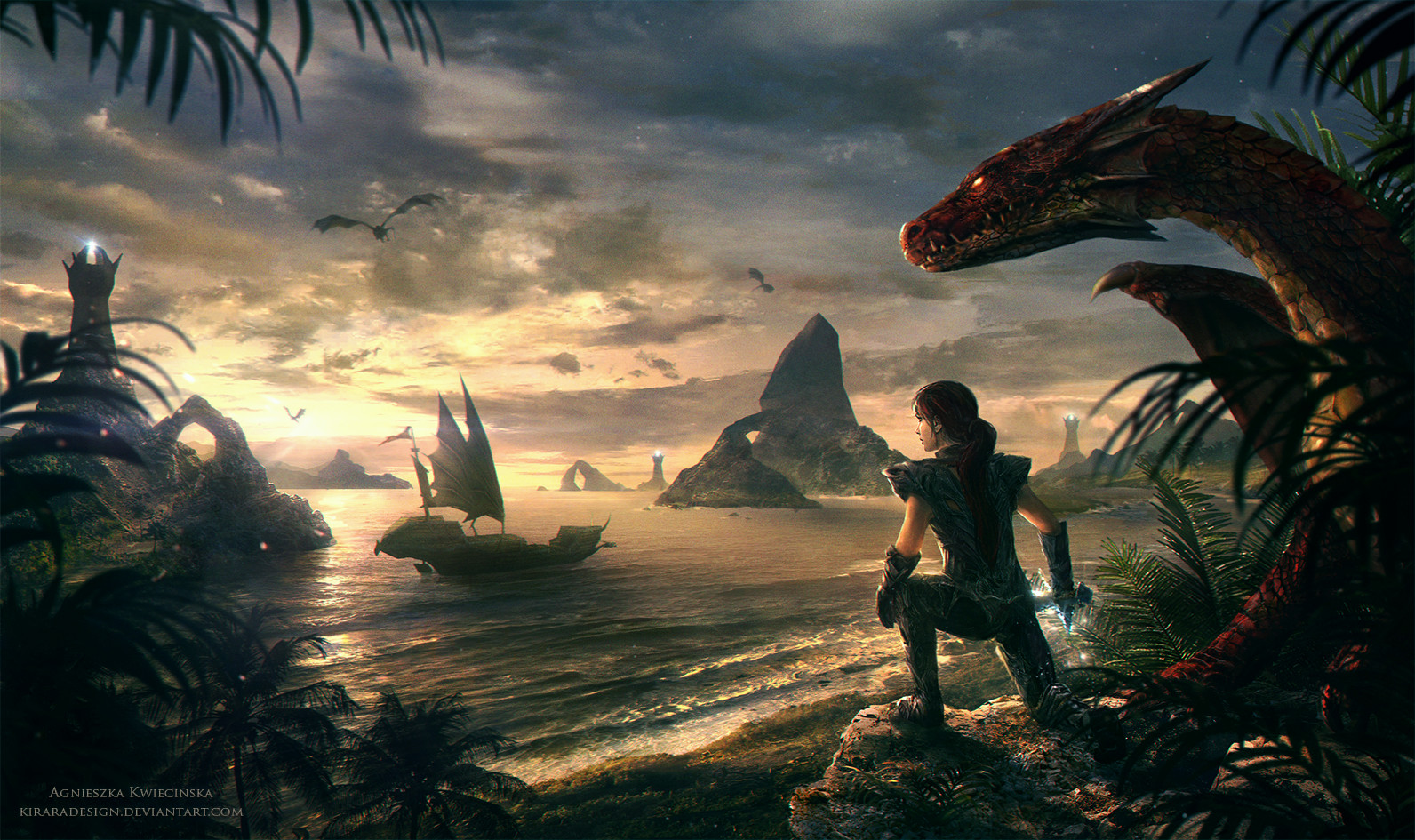 ArtStation - Rynn and Arokh in the Island World