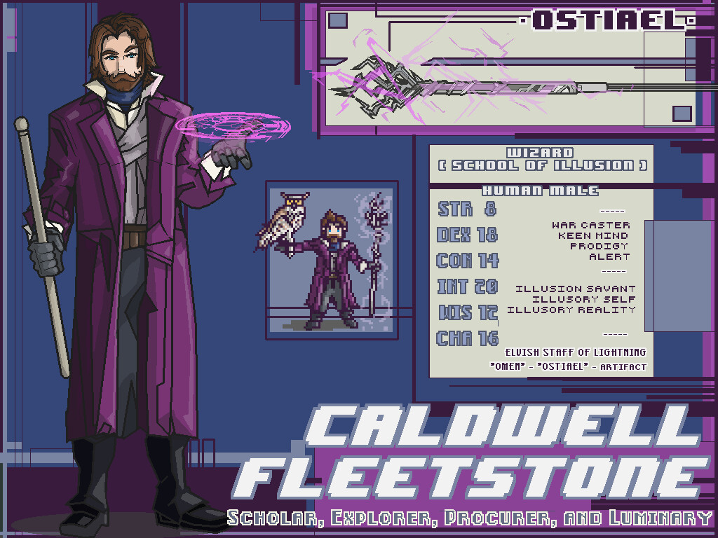ArtStation - Caldwell Fleetstone - Human Wizard