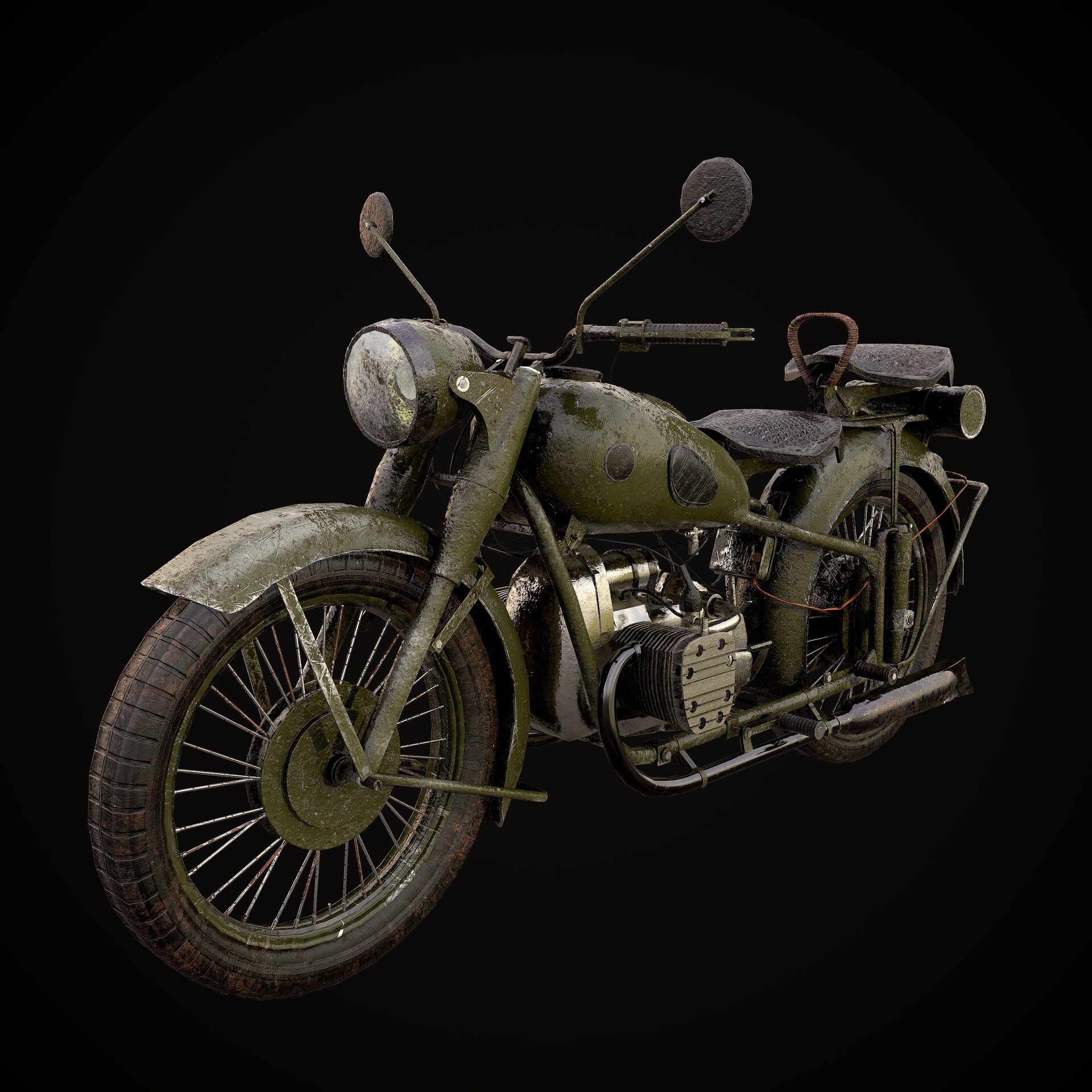 ArtStation - Heavy Military Motorcycle