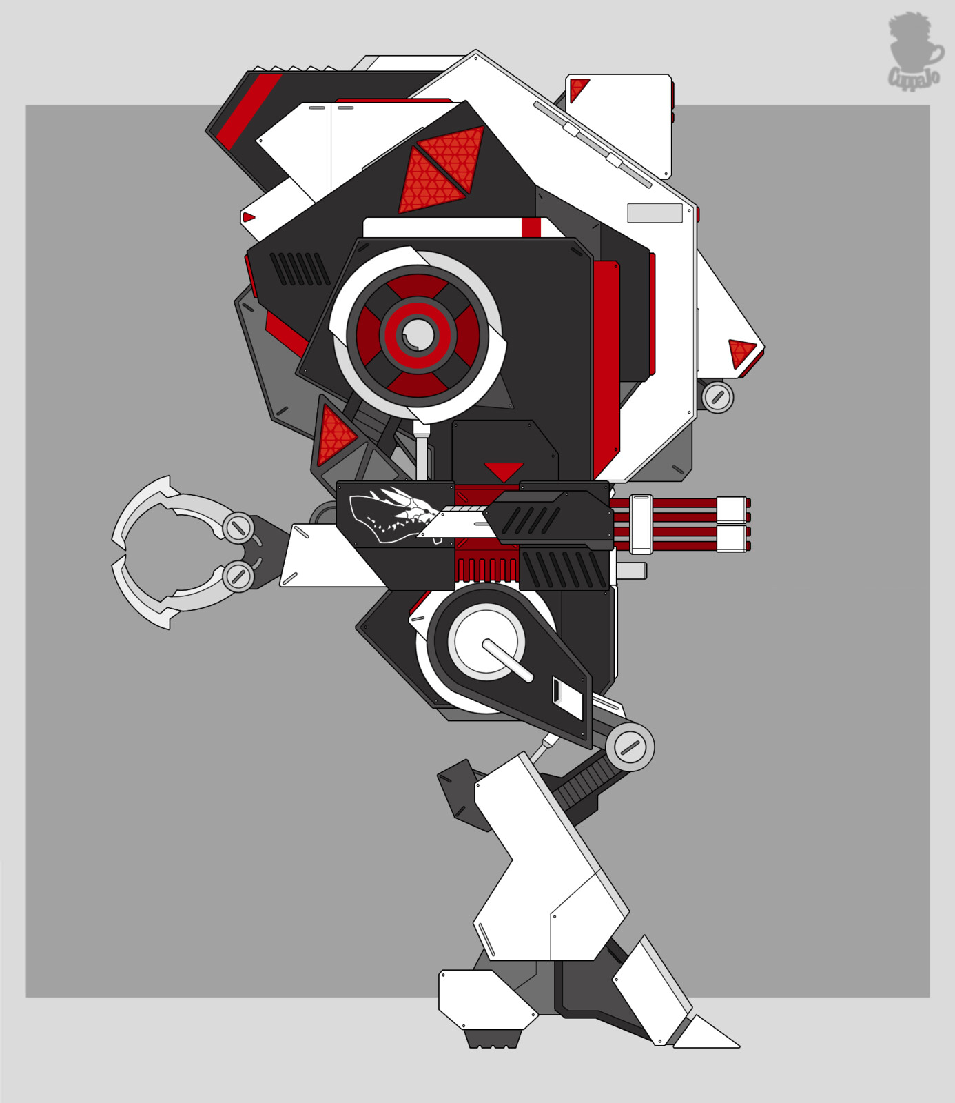 Nilton José Alves Sarmento - [Commission] Battle Mech (OC)