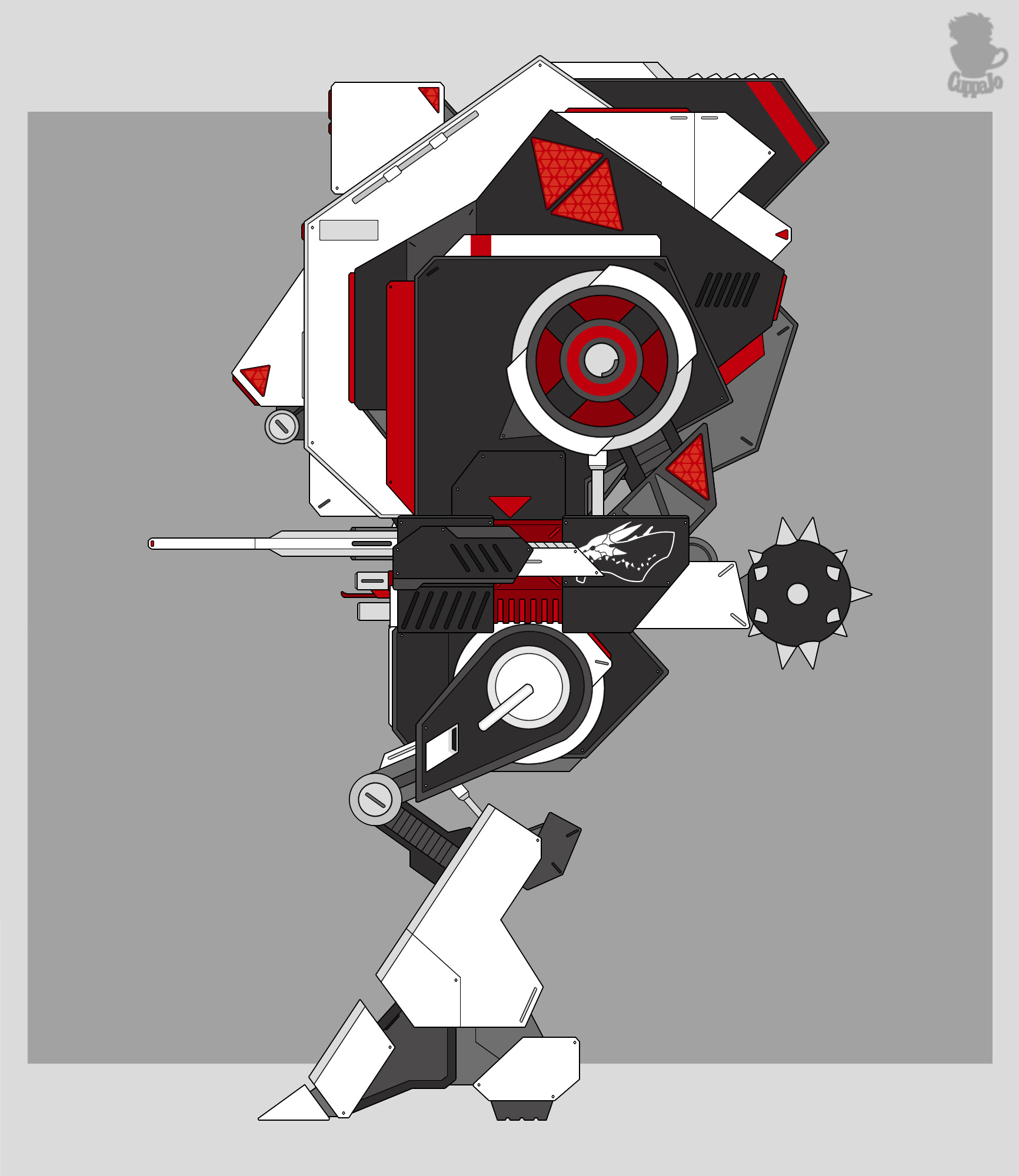 Nilton José Alves Sarmento - [Commission] Battle Mech (OC)