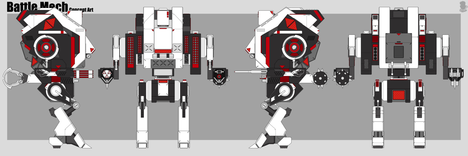 ArtStation - [Commission] Battle Mech (OC)