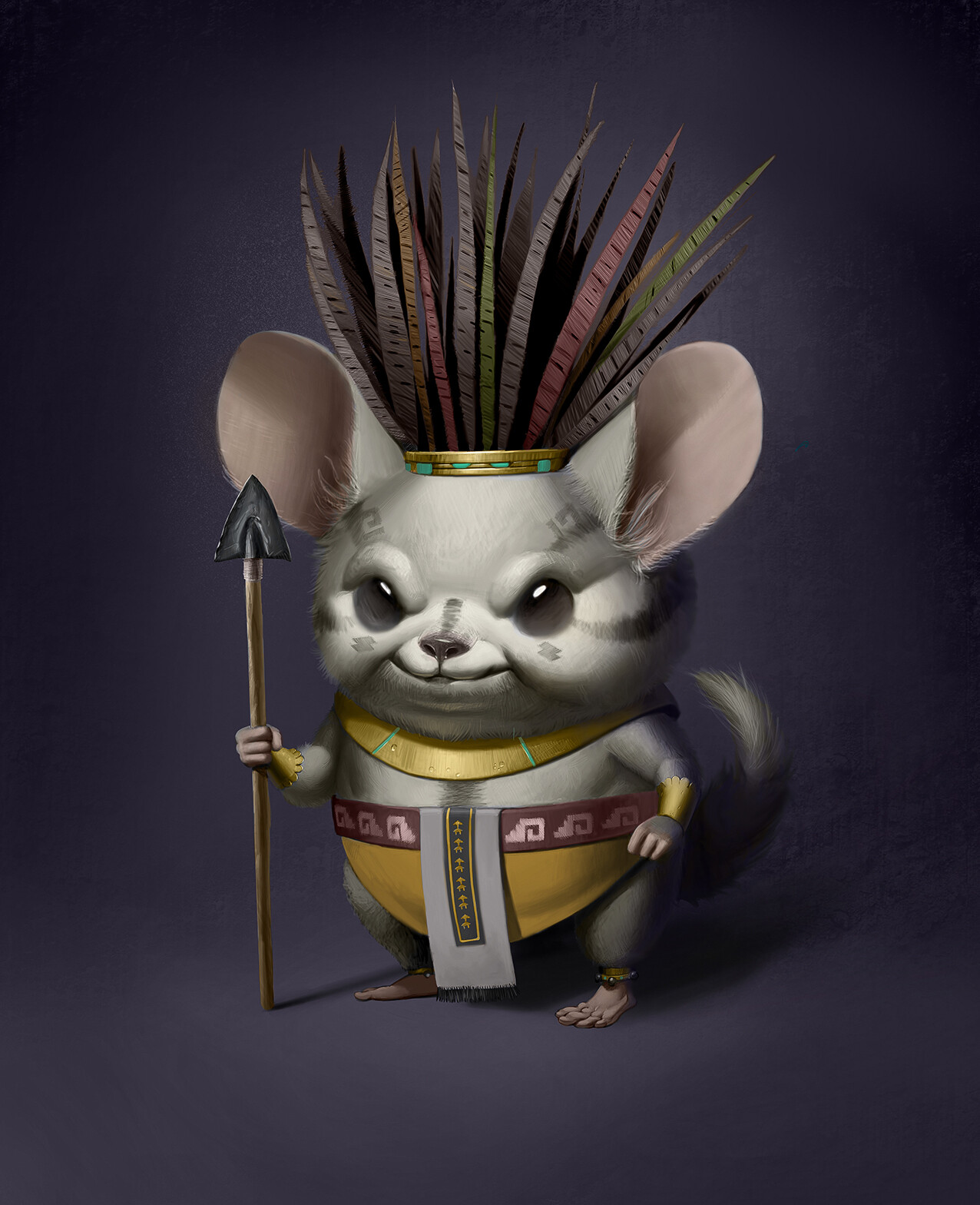 ArtStation - Prehispanic warrior mouse