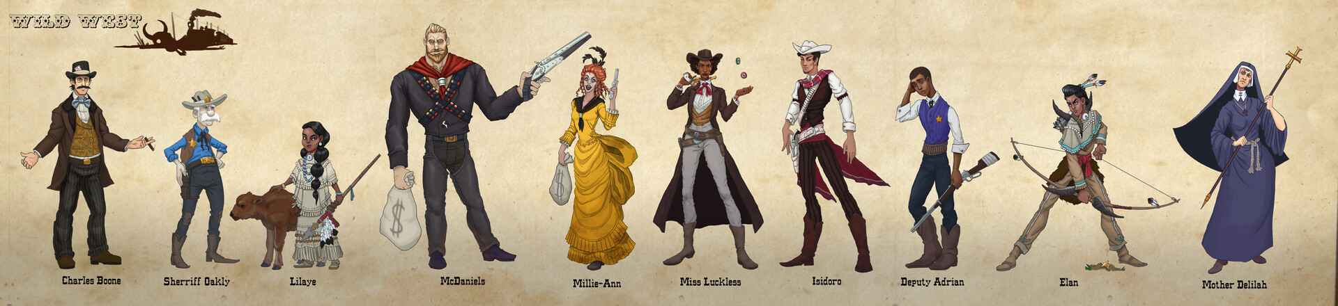 ArtStation - Wild West Character Lineup