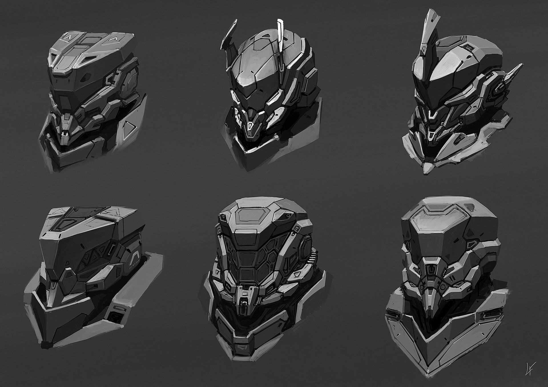 ArtStation - Soldier Helmet Concepts