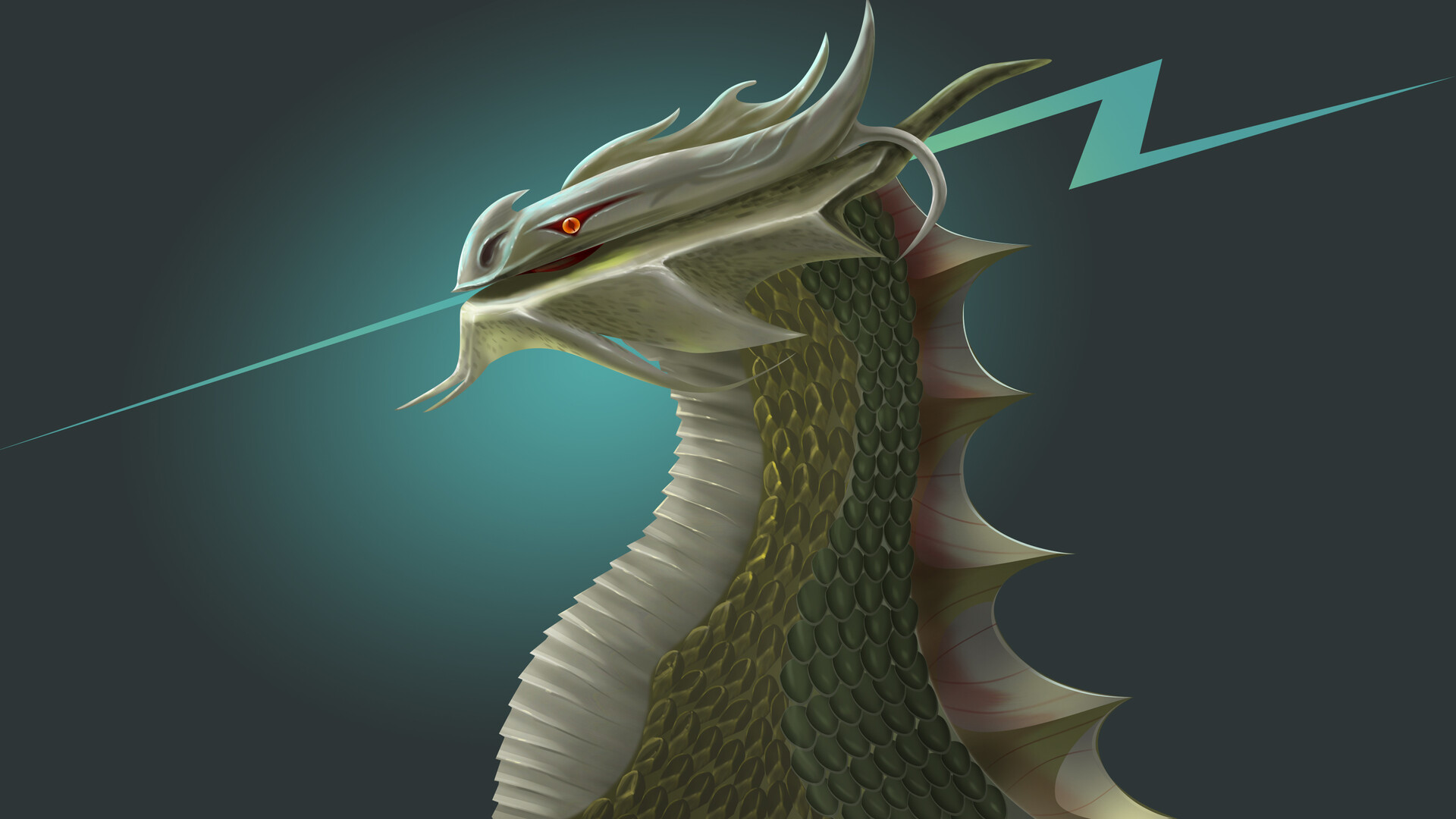 ArtStation - Daily practice （Green Dragon）