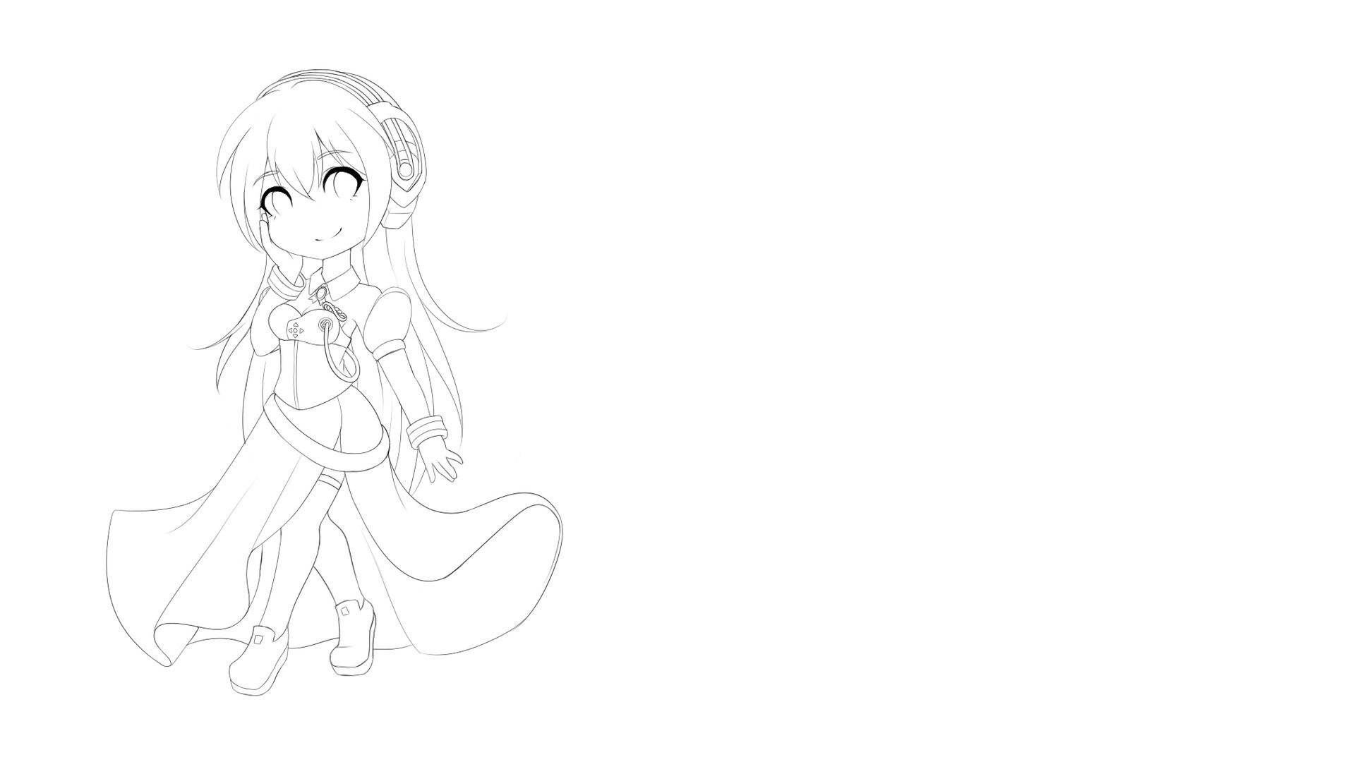 megurine luka coloring pages