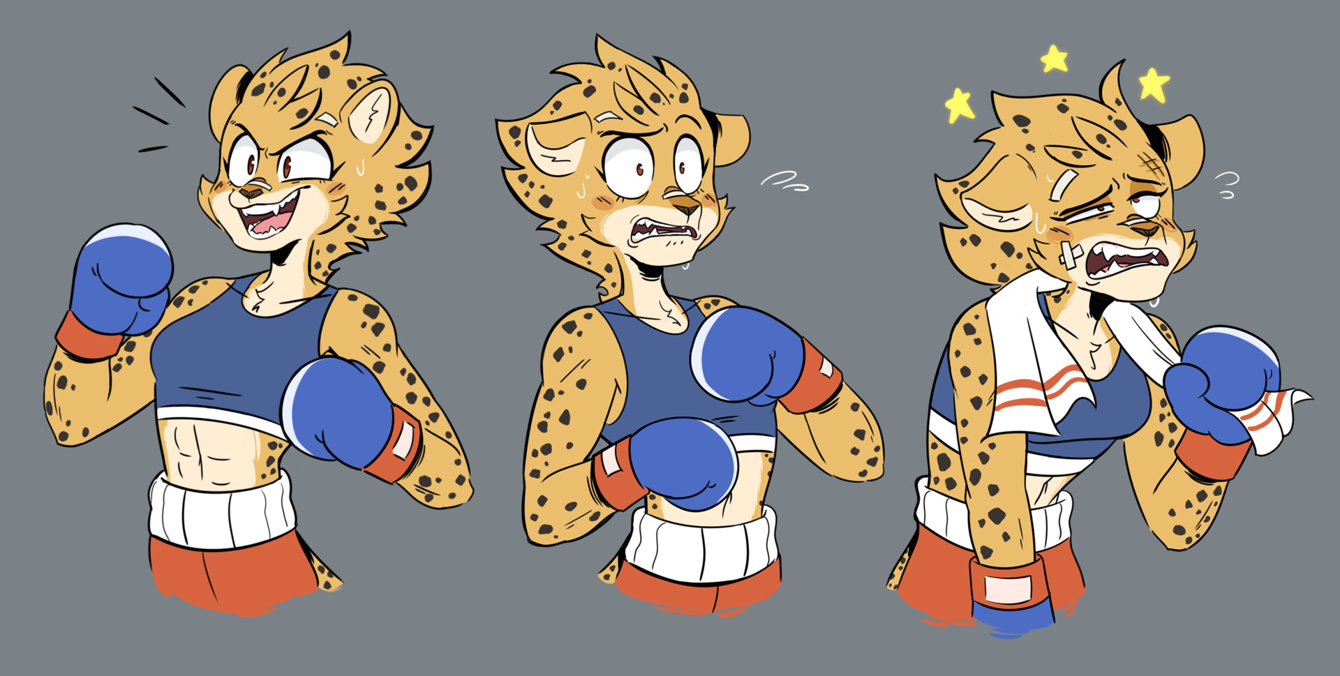 Andy Ayala - Cheetah Boxer Girl - Character Design