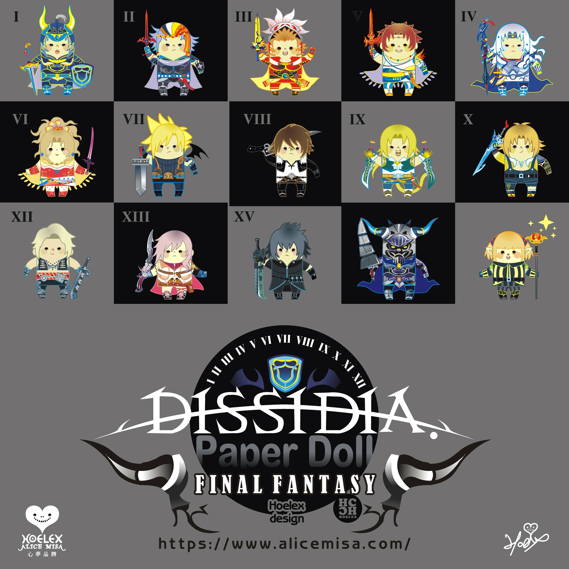 ArtStation - ★【DISSIDIA FINAL FANTASY最終幻想紛爭-太空戰士系列 】★【Paper Doll紙公仔 By ...