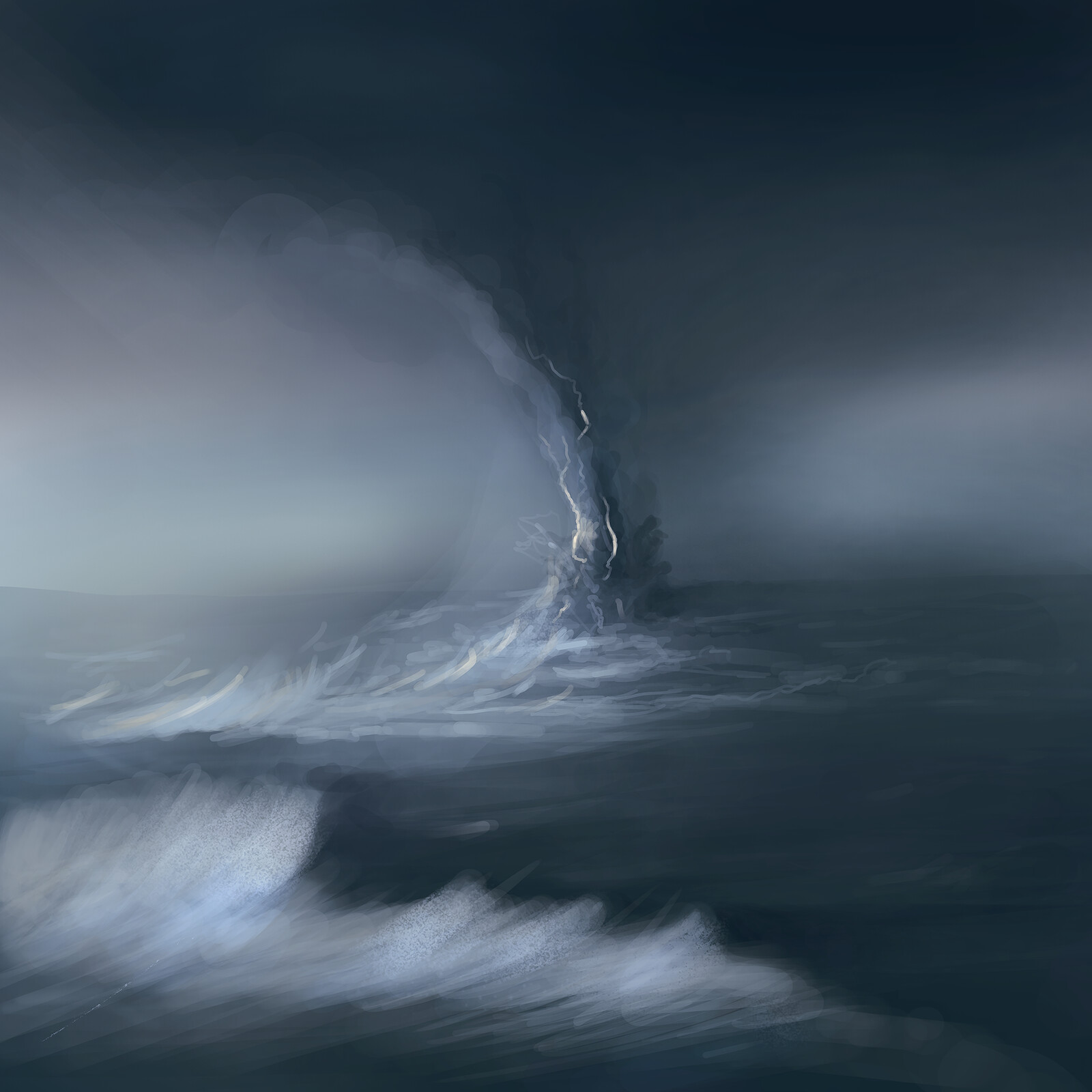 Hamza Bilal - Quick sea scene sketch