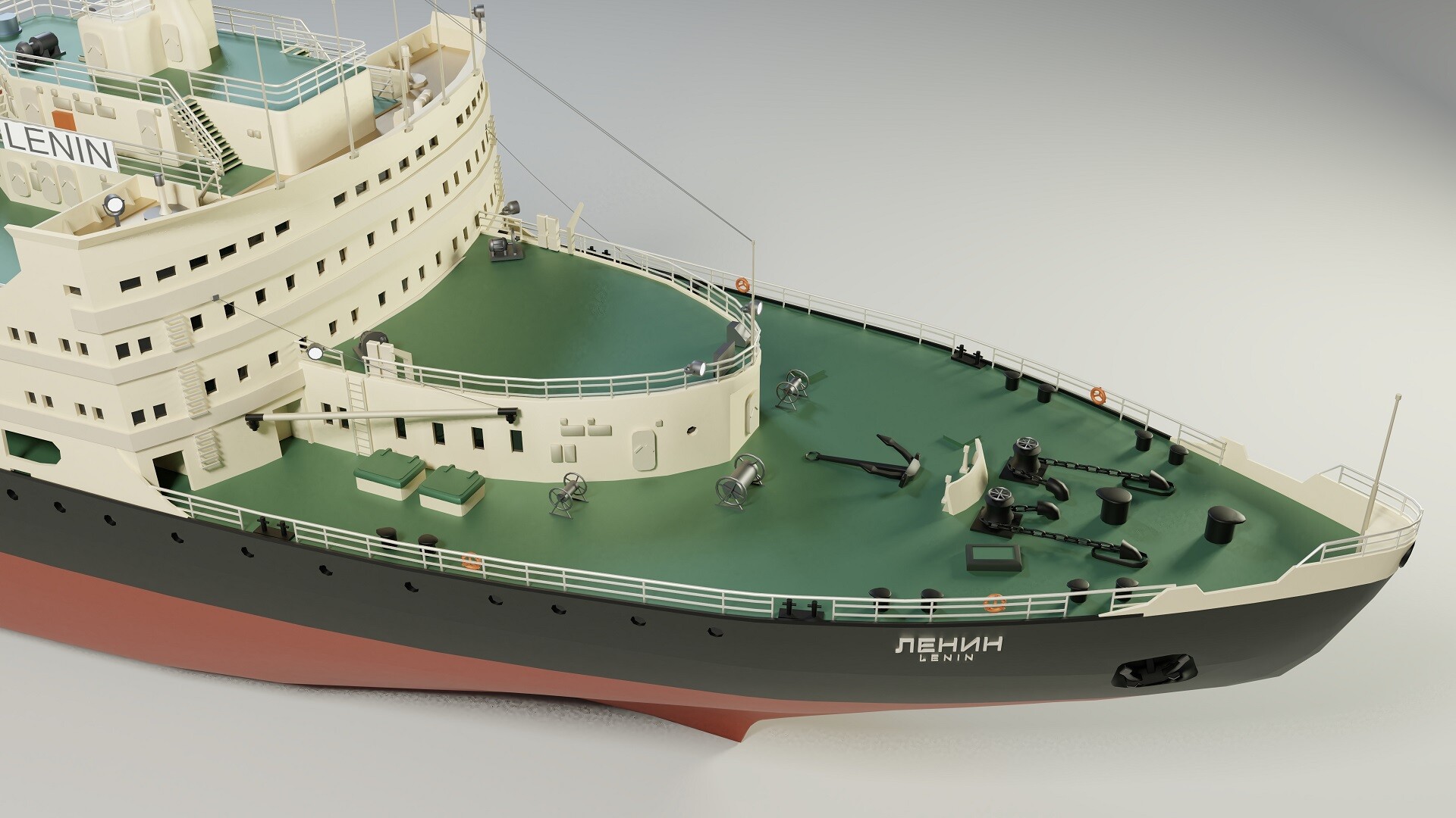 Mickhail Tsisnetskiy - 3D model of Icebreaker Lenin