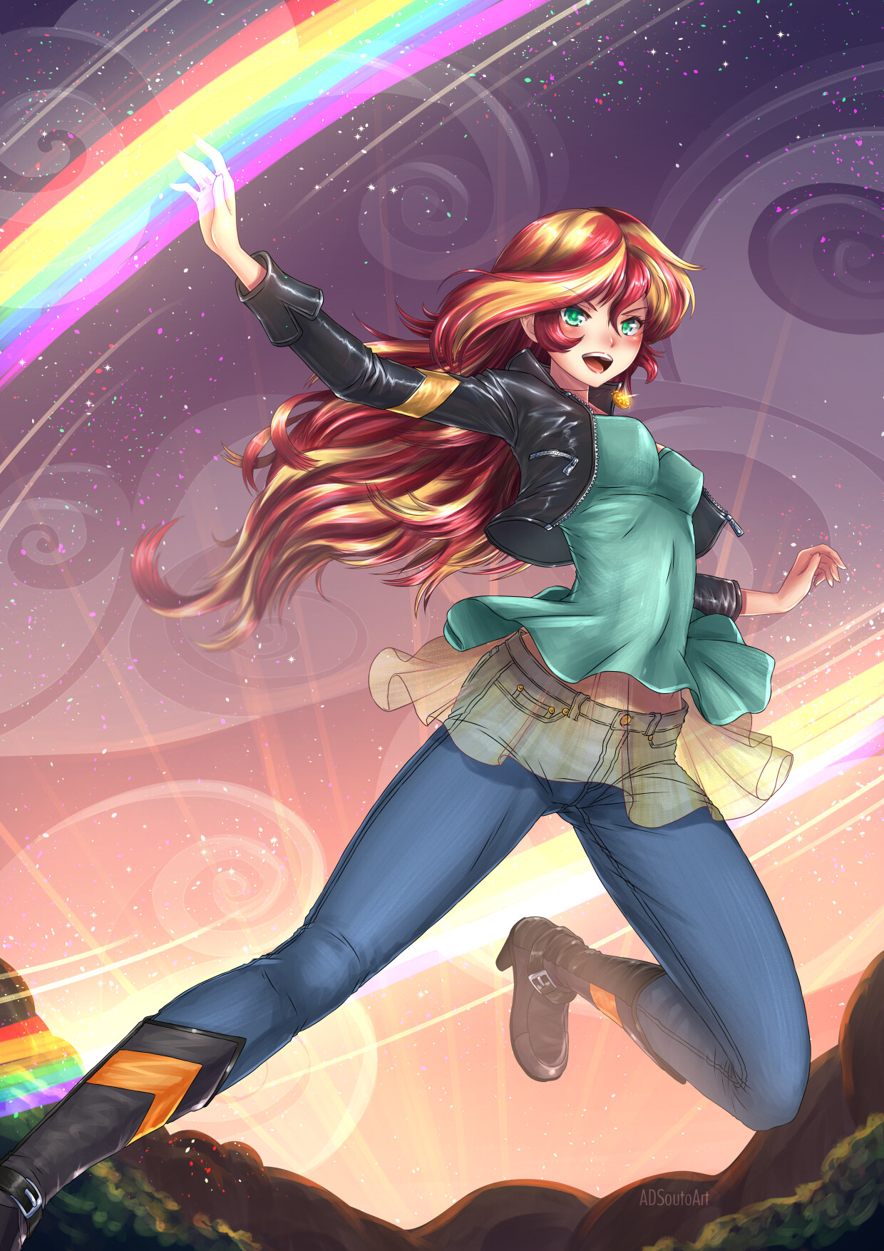 human sunset shimmer