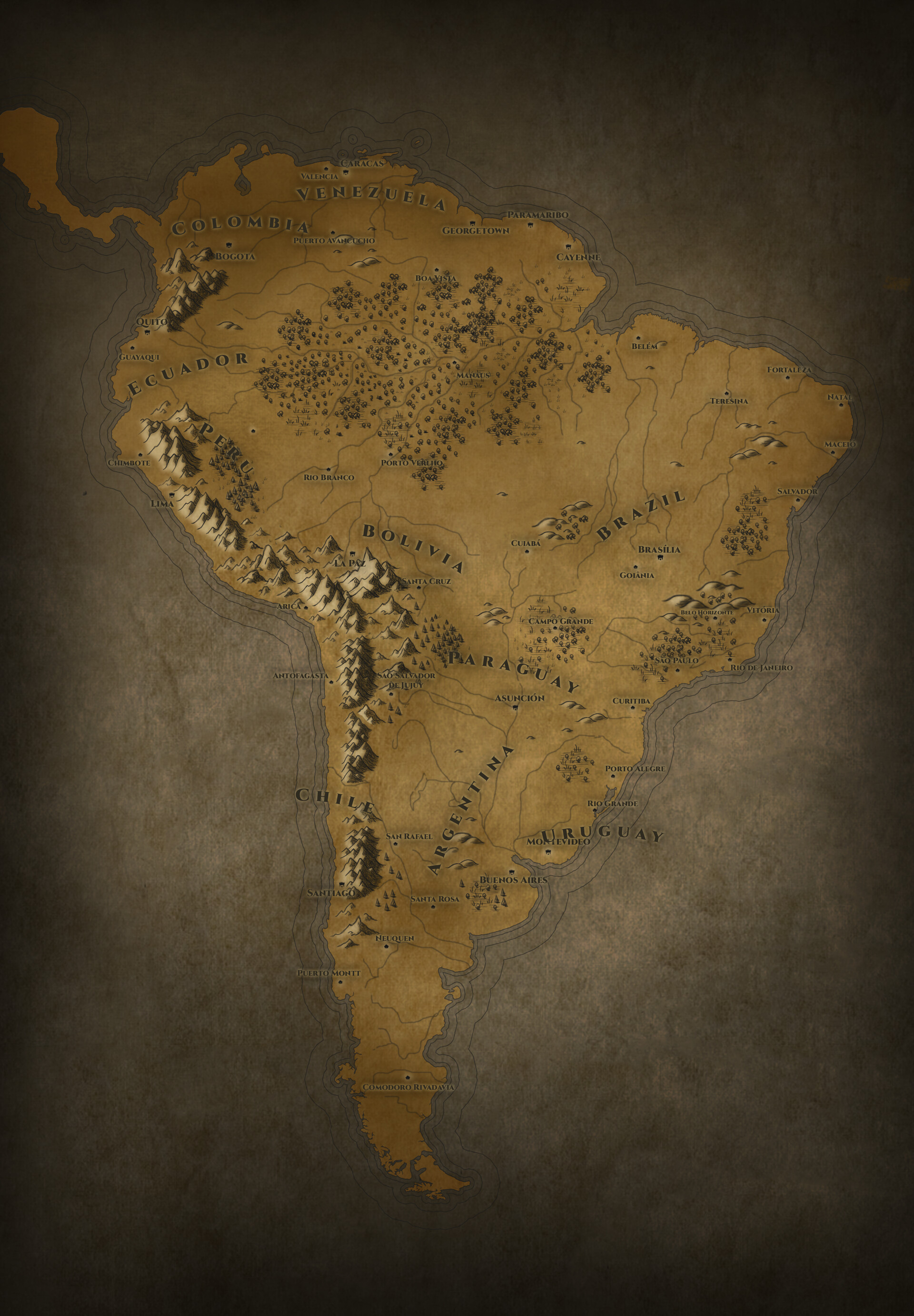 Igor Ayroldes - South America Medieval Map