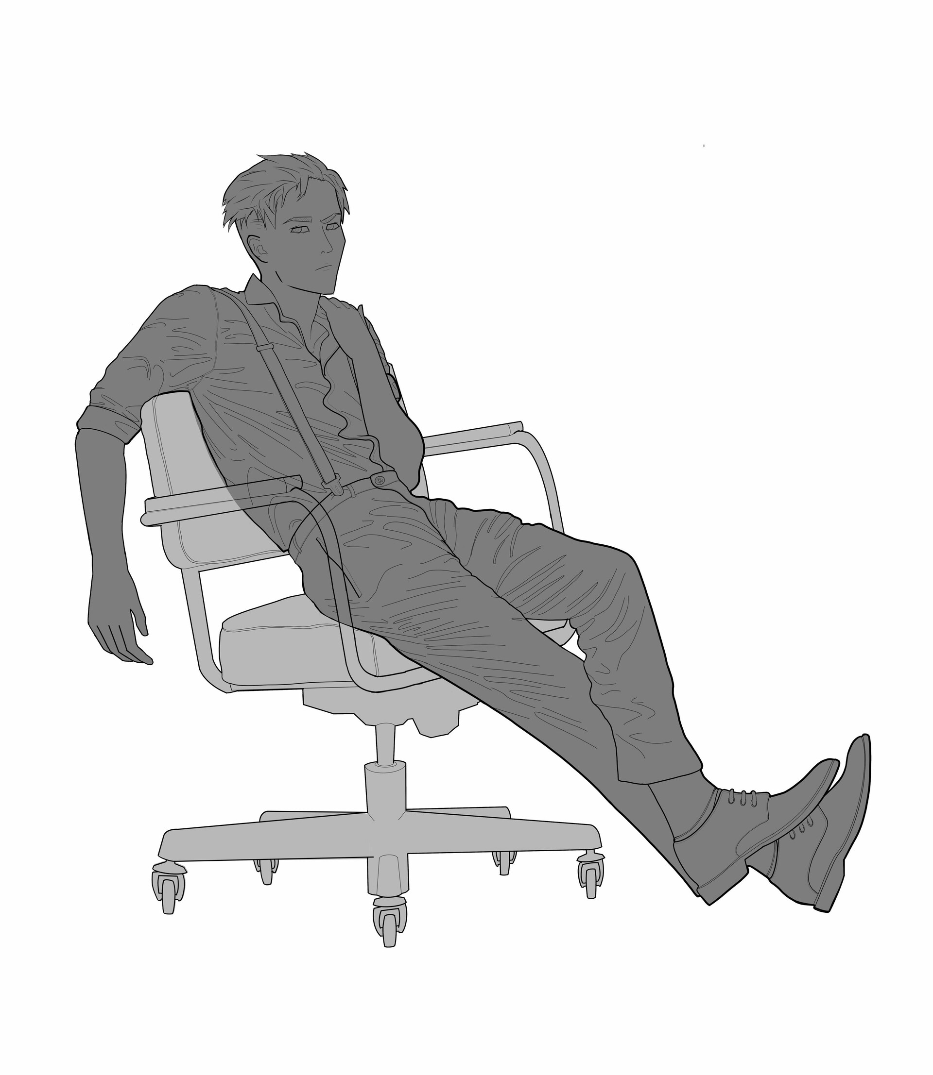 ArtStation - James Character Design Line art