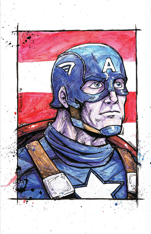 ArtStation - Captain America portrait