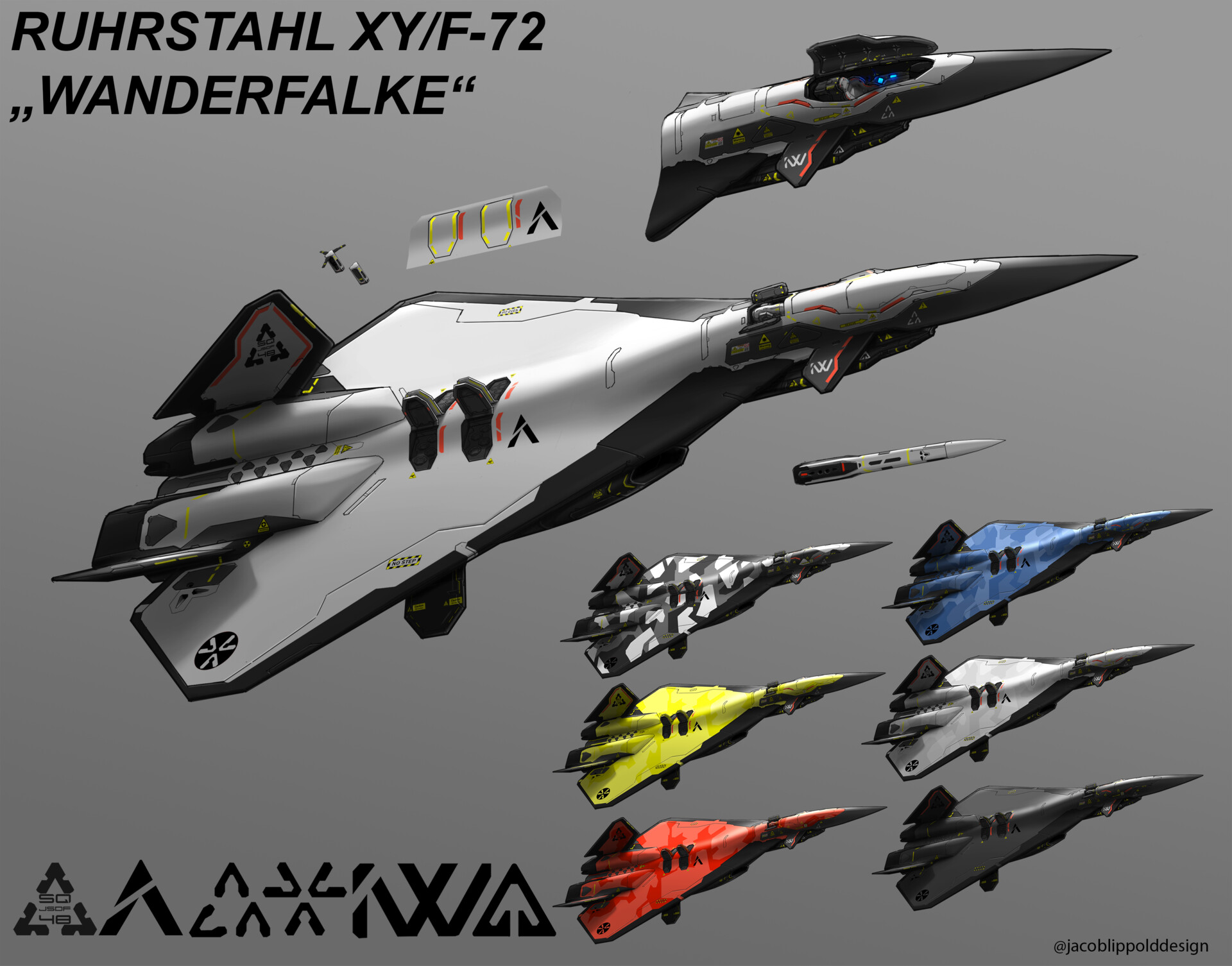 ArtStation - XY/F-72 "WANDERFALKE" MILITARY SPACEPLANE
