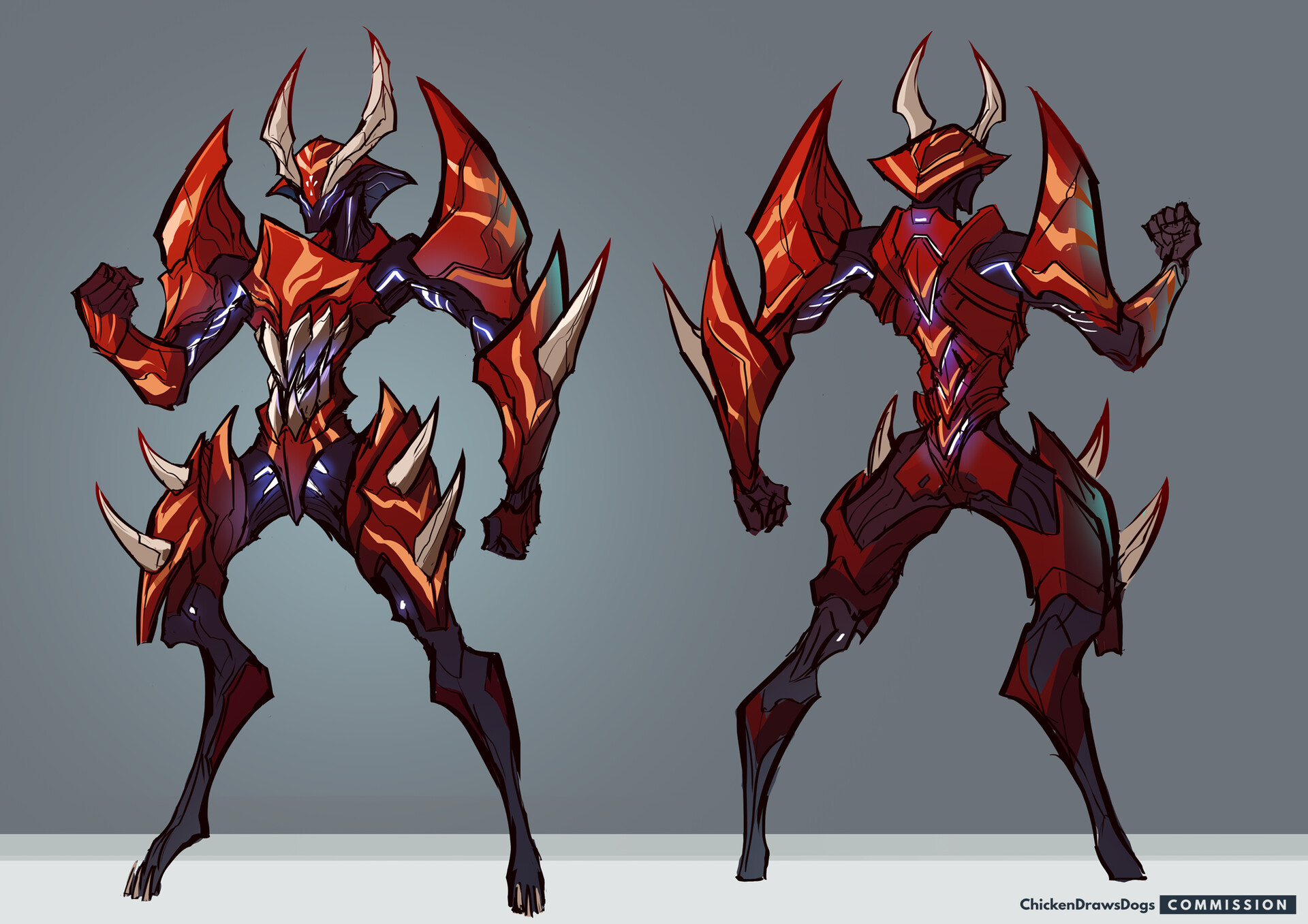 Chicken Draws Dogs - Warframe Idea "ONI"