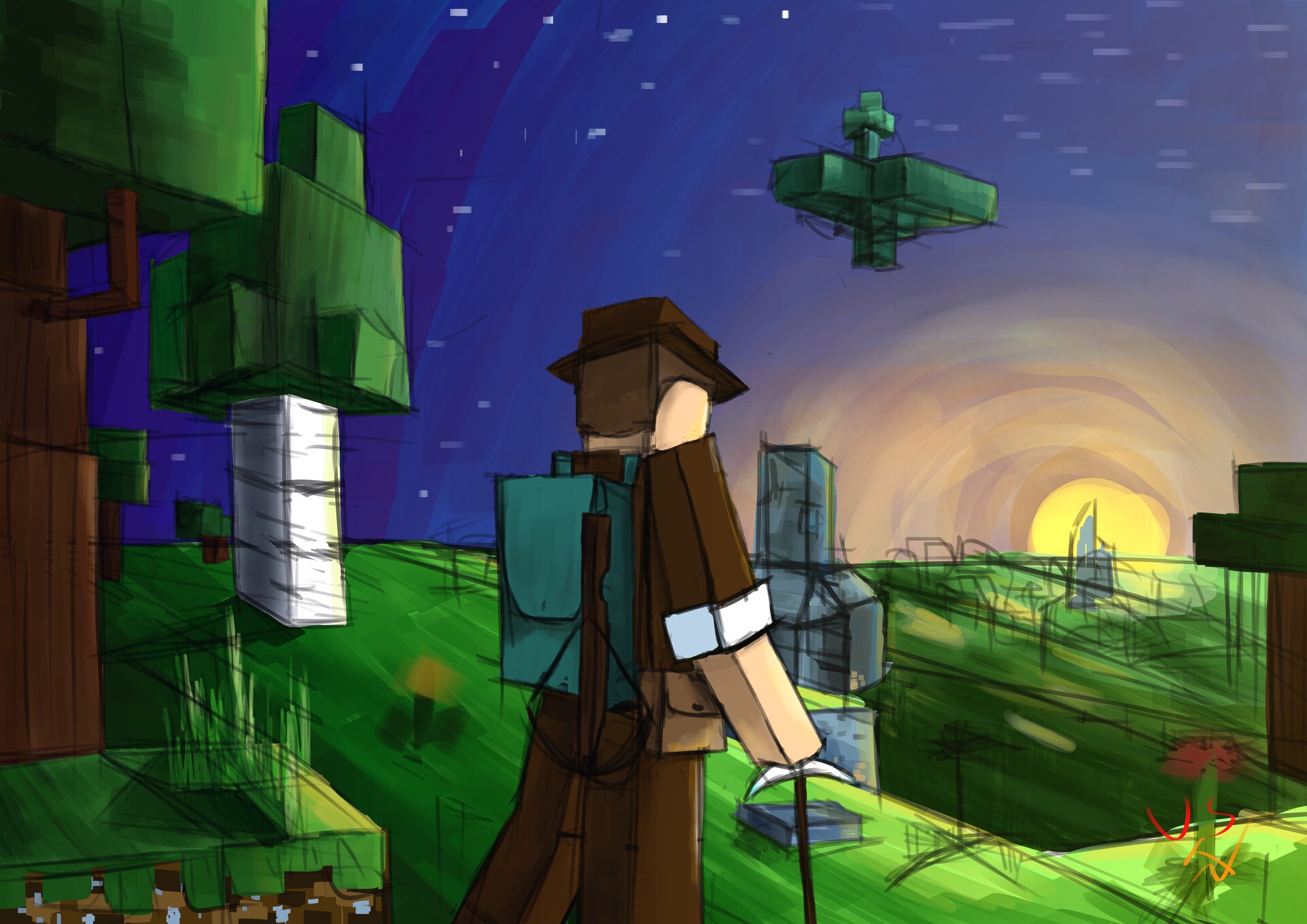 ArtStation - MINECRAFT MOD SURVIVE