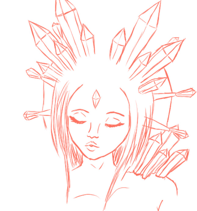 how to draw crystal queen