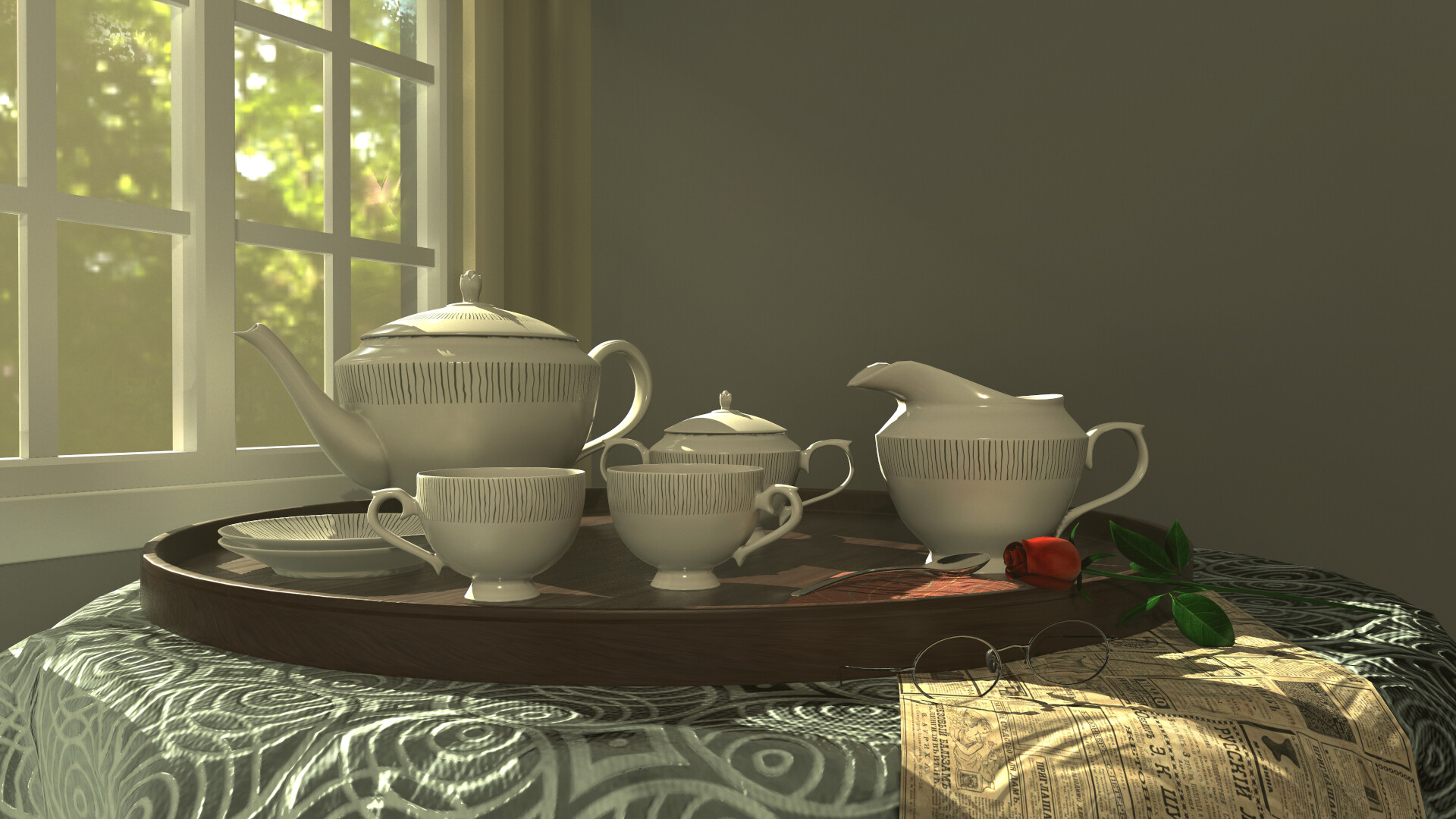 ArtStation - 3D Porcelain Tea Set