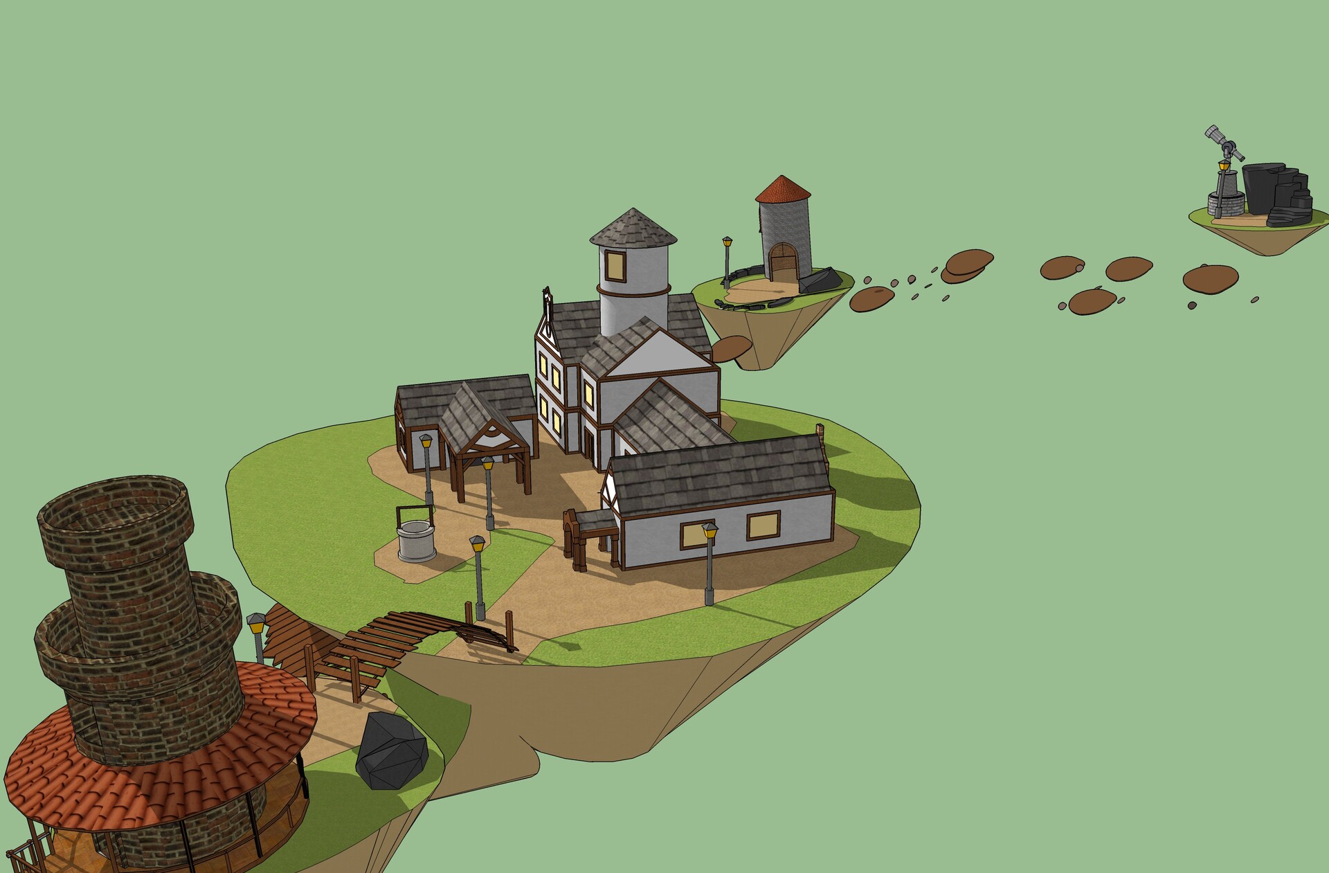 ArtStation - flying manor