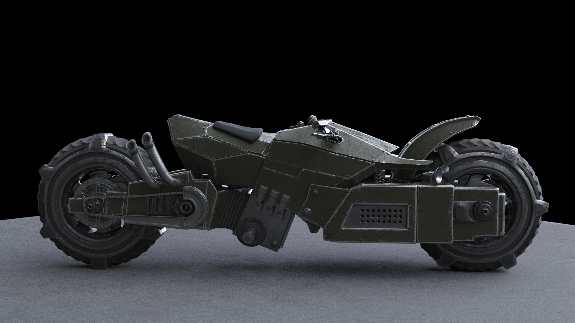 ArtStation - Dark Sci Fi motorcycle concept