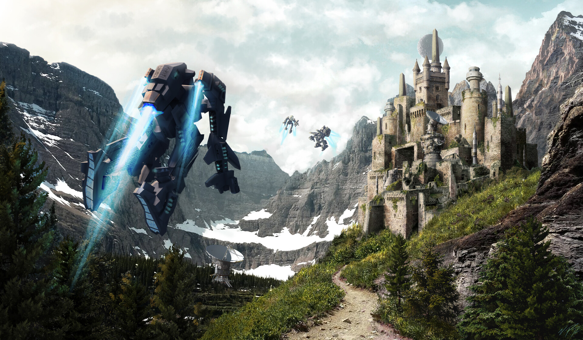 ArtStation - Mountain Base