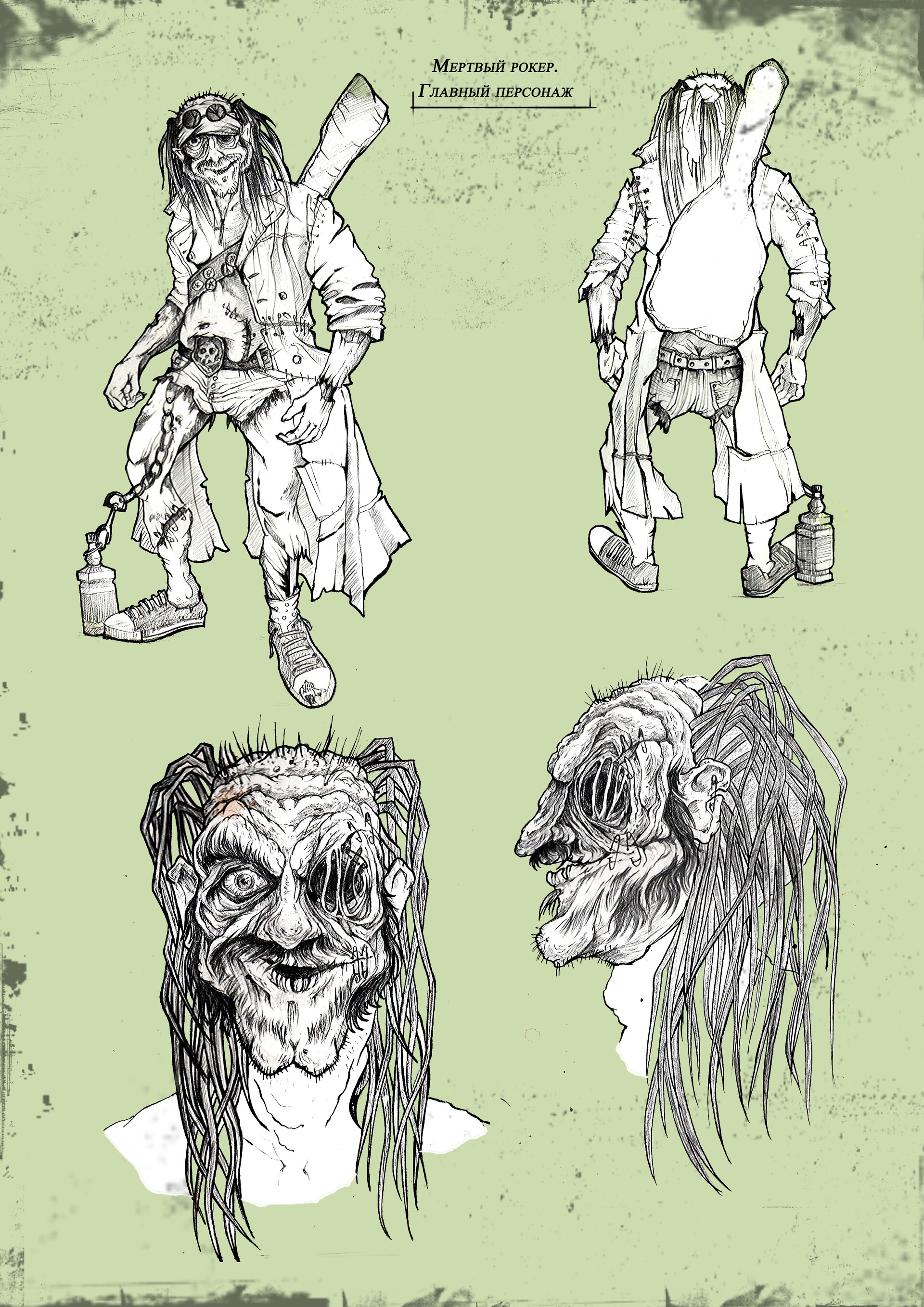 ArtStation - dead rock musician. character development for a computer game.