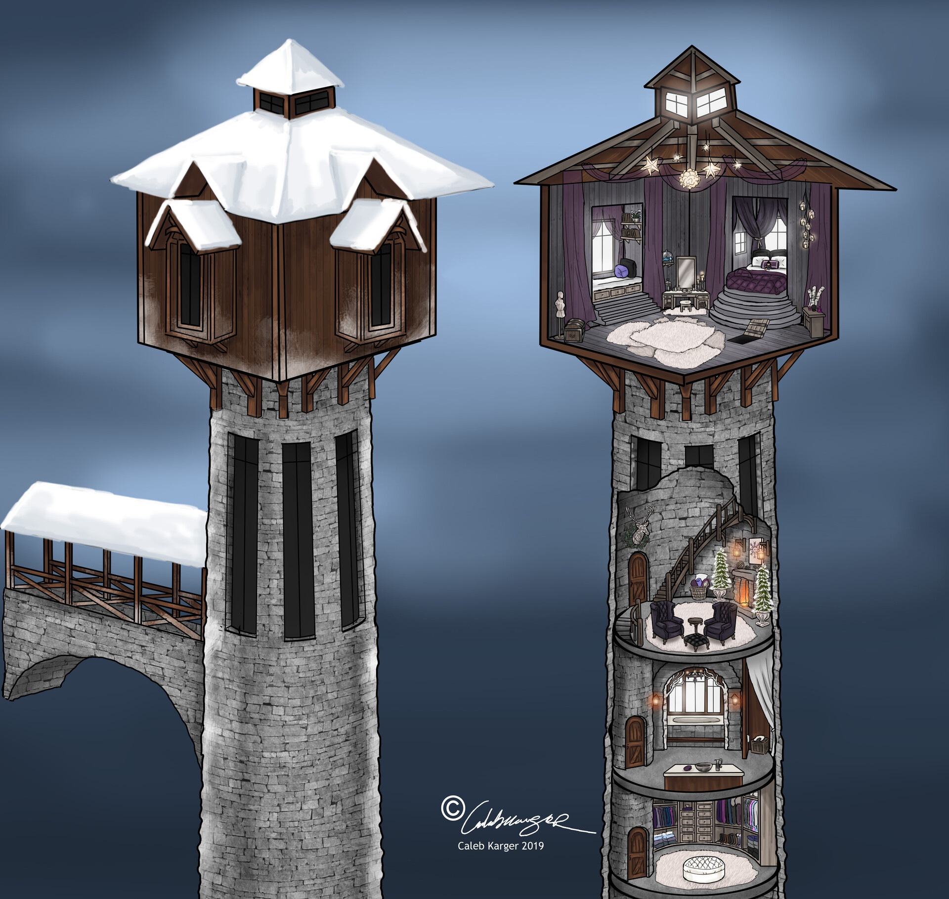 ArtStation - Snowy Tower