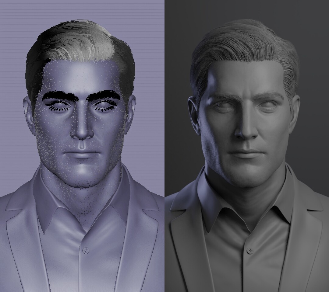 Kevin Mucollari - Bruce Wayne 3d portrait.