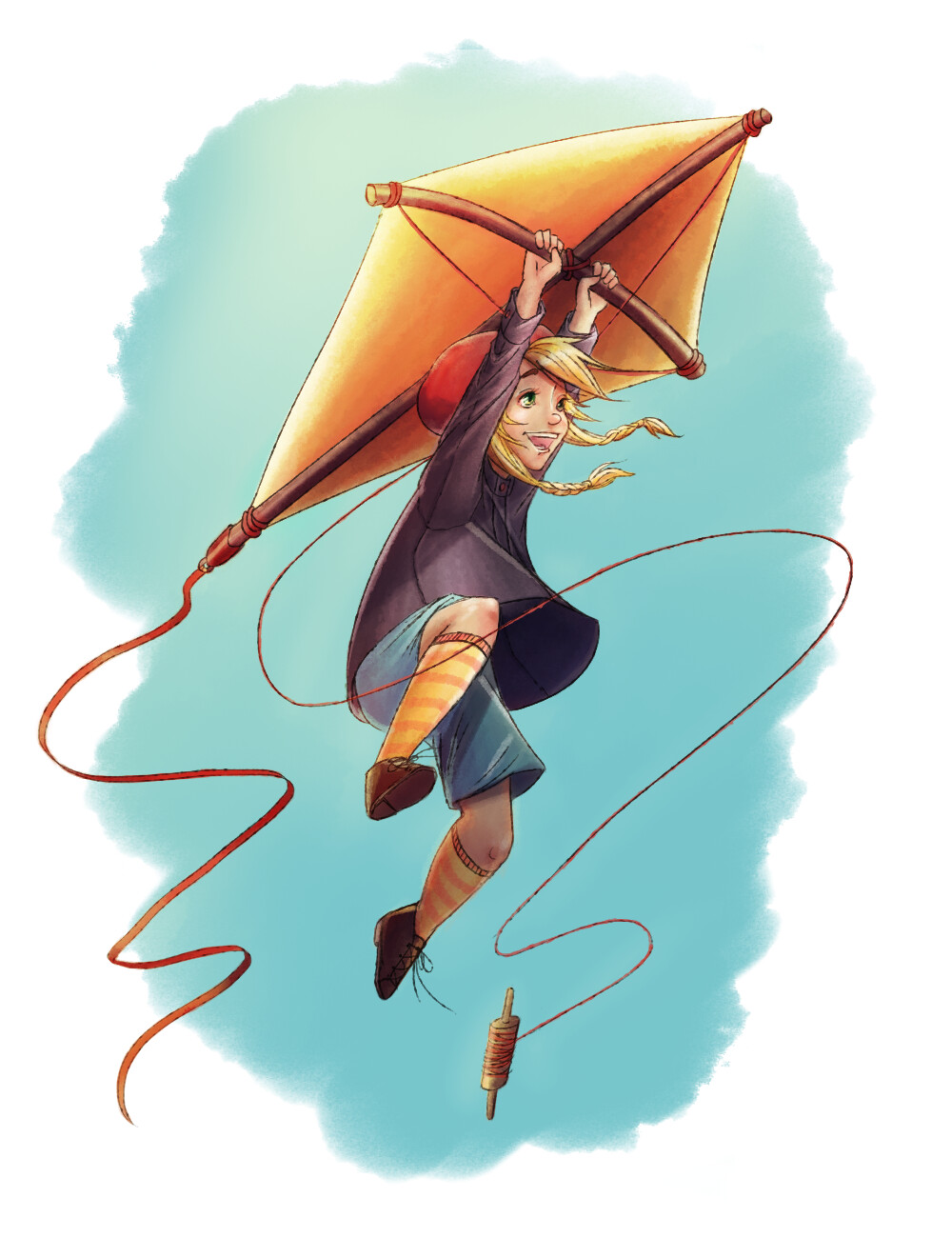 ArtStation - Girl with a kite
