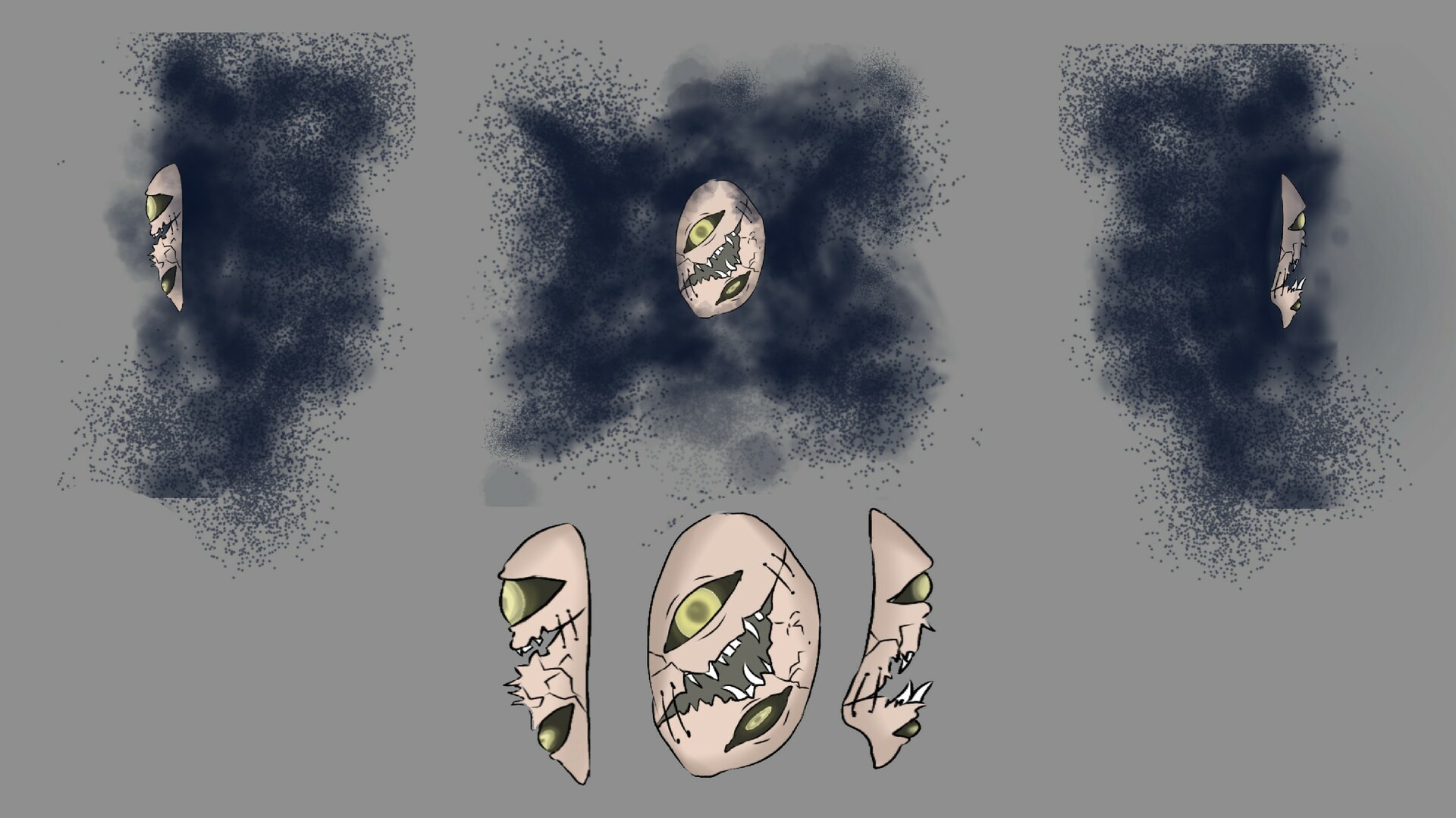 ArtStation - Masked ghost (Monster Concept)