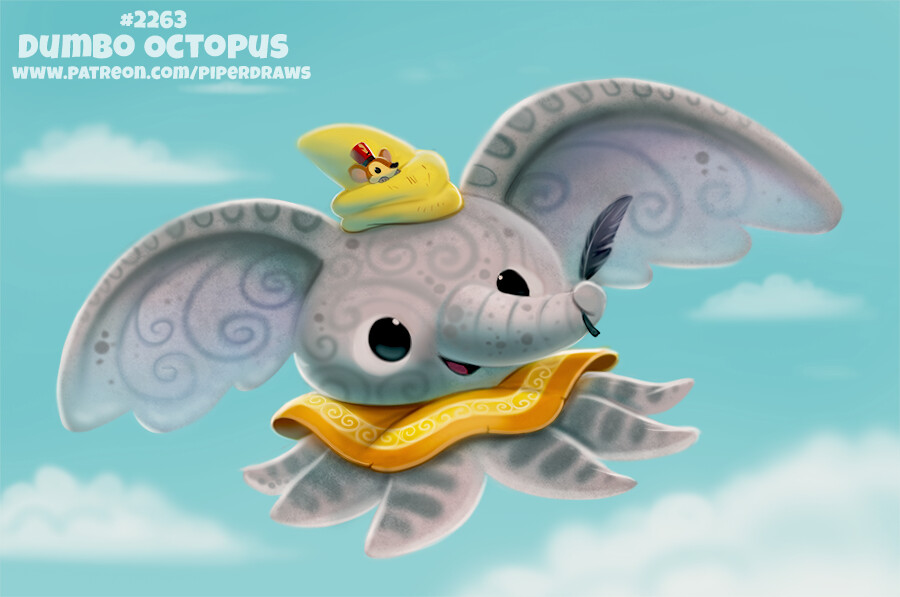 ArtStation - Daily Paint 2263. Dumbo Octopus