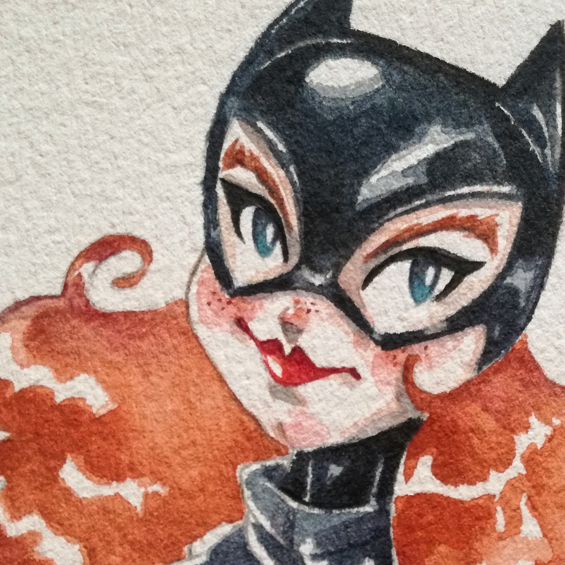how to draw cute batgirl