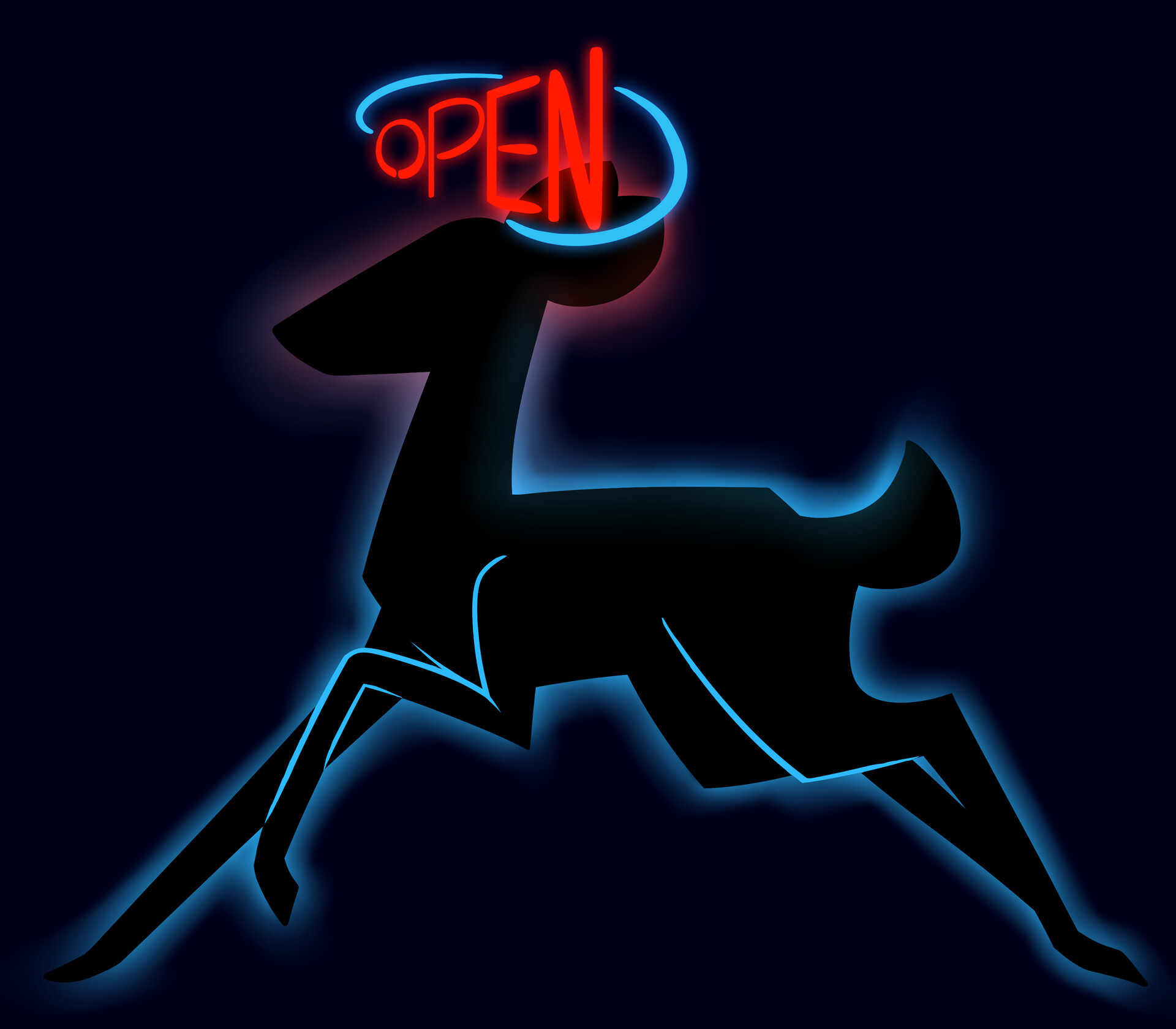 ArtStation - Neon Deer