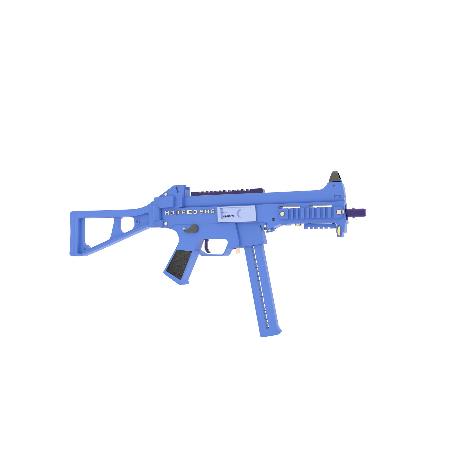 ArtStation - Low poly ump-9 Gun model