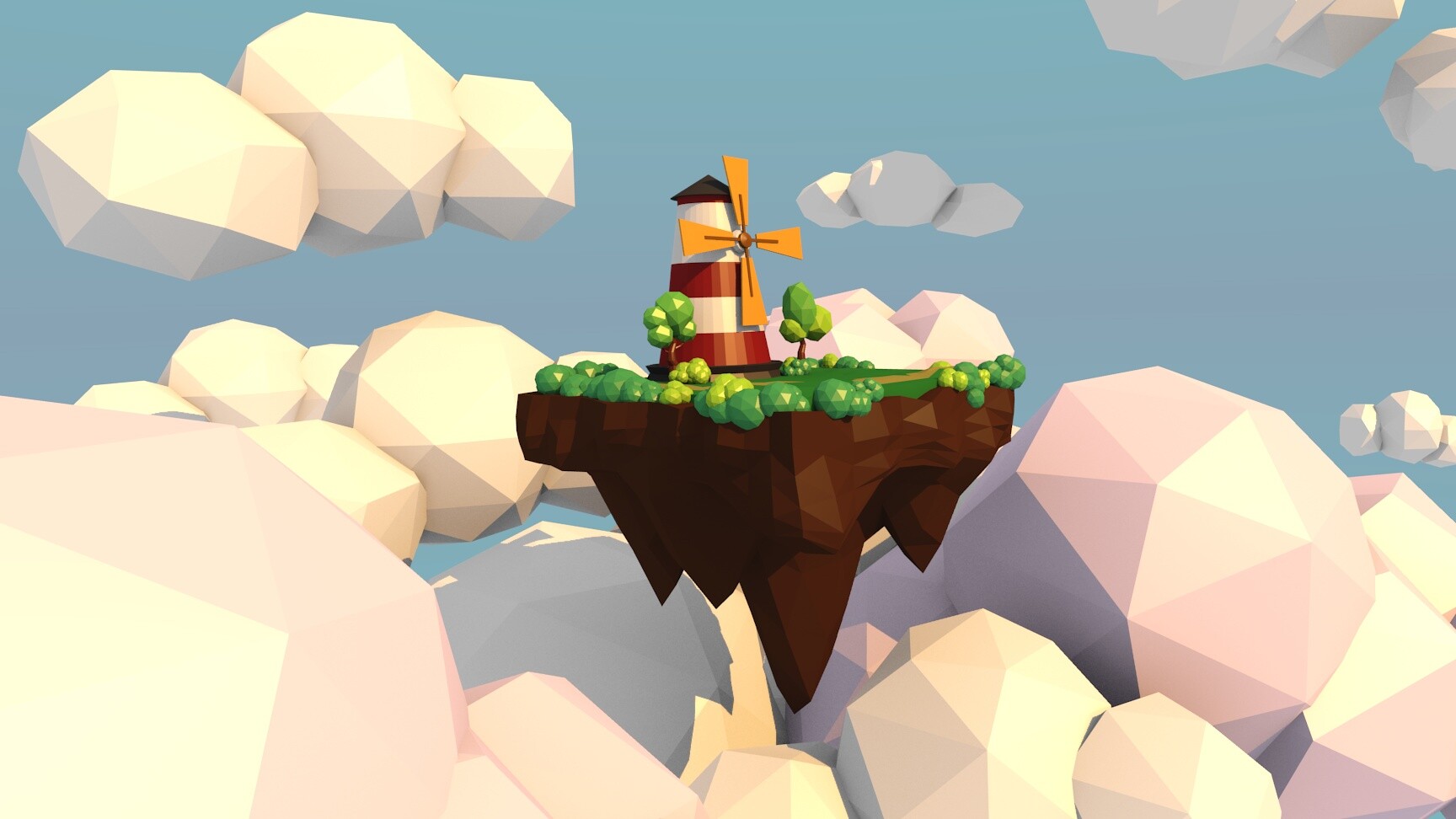 ArtStation - Low Poly Windmill