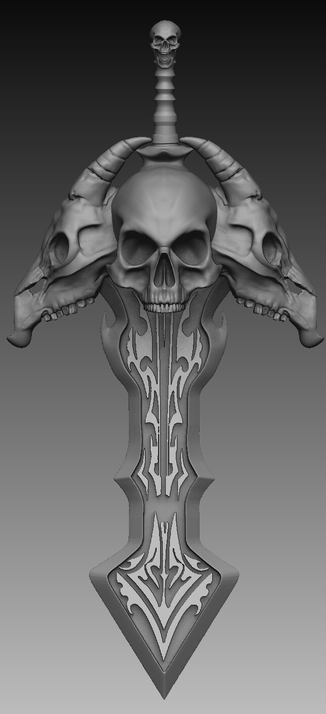 ArtStation - skull sword