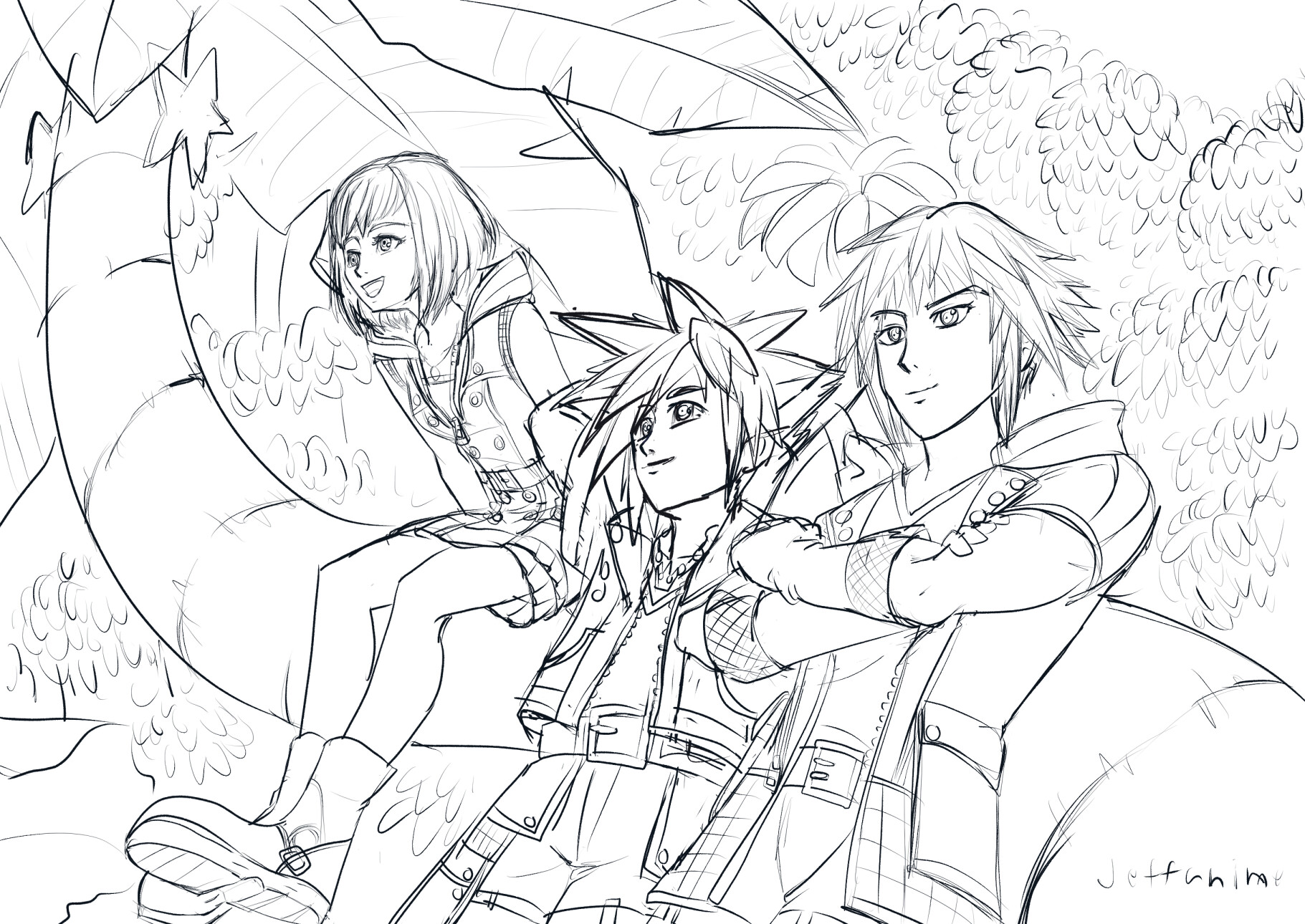 kingdom hearts 3 coloring pages