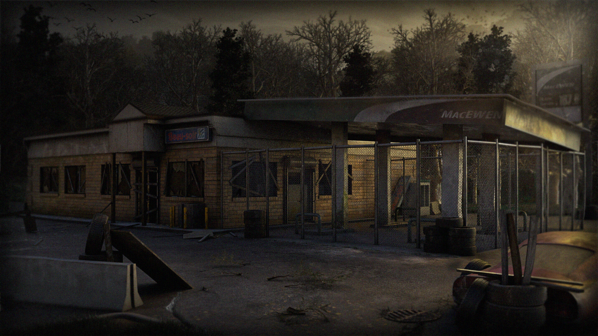 ArtStation - Post-Apocalyptic Gas Station (MacEwen)
