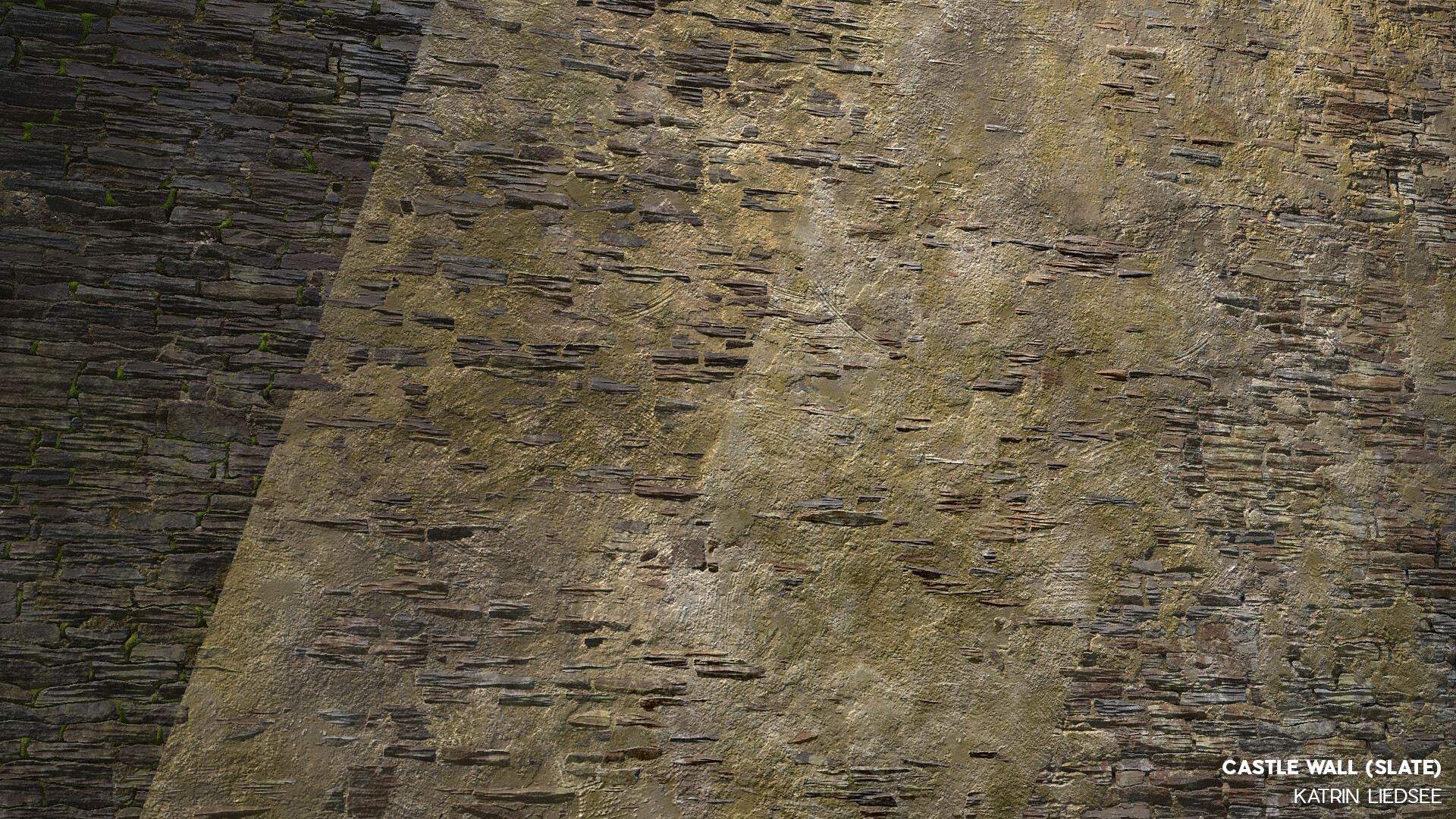 Katrin Liedsee - Procedural Castle Wall (Slate) WIP