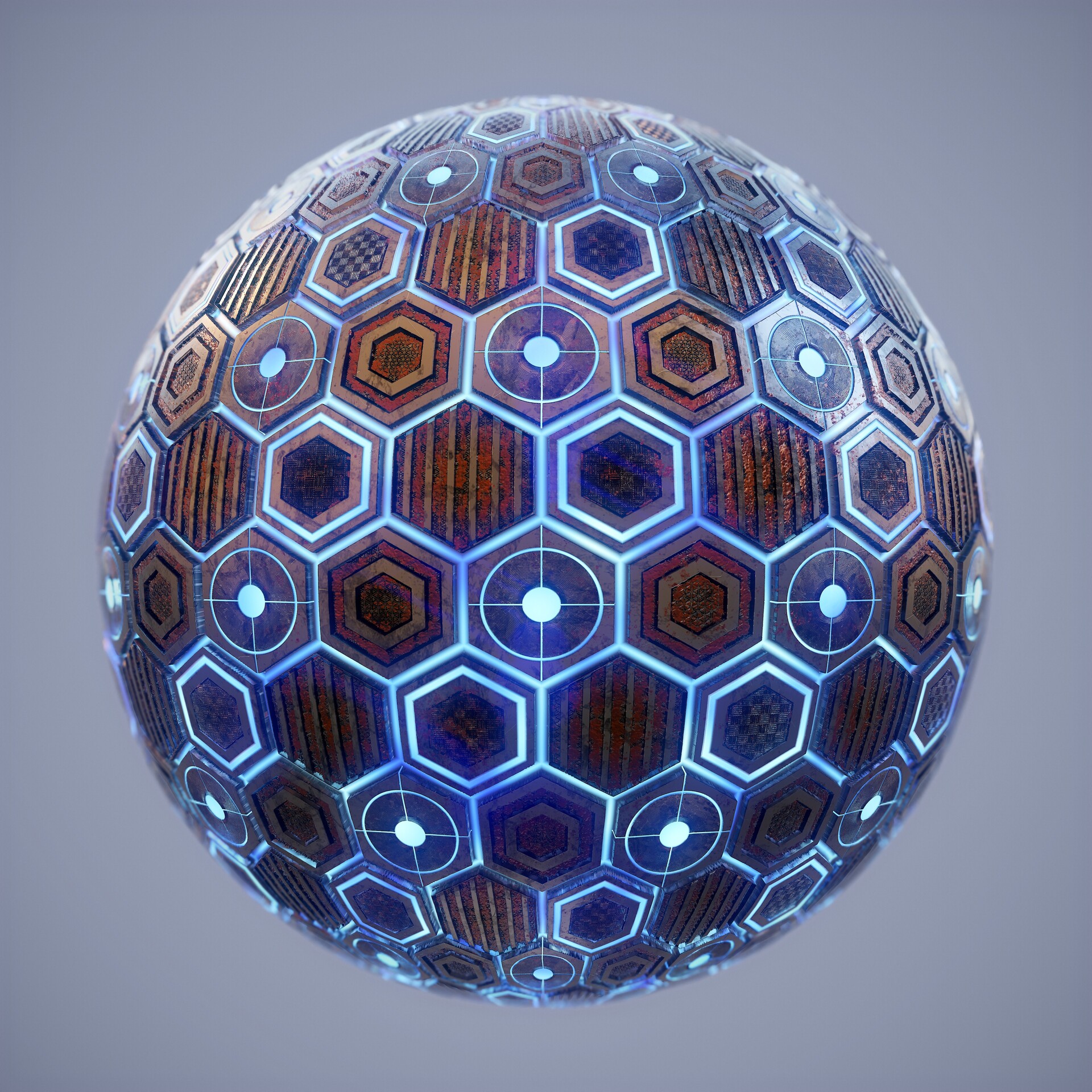 Ryan Gaveglia - Portfolio - Sci-Fi Hexagonal Panels